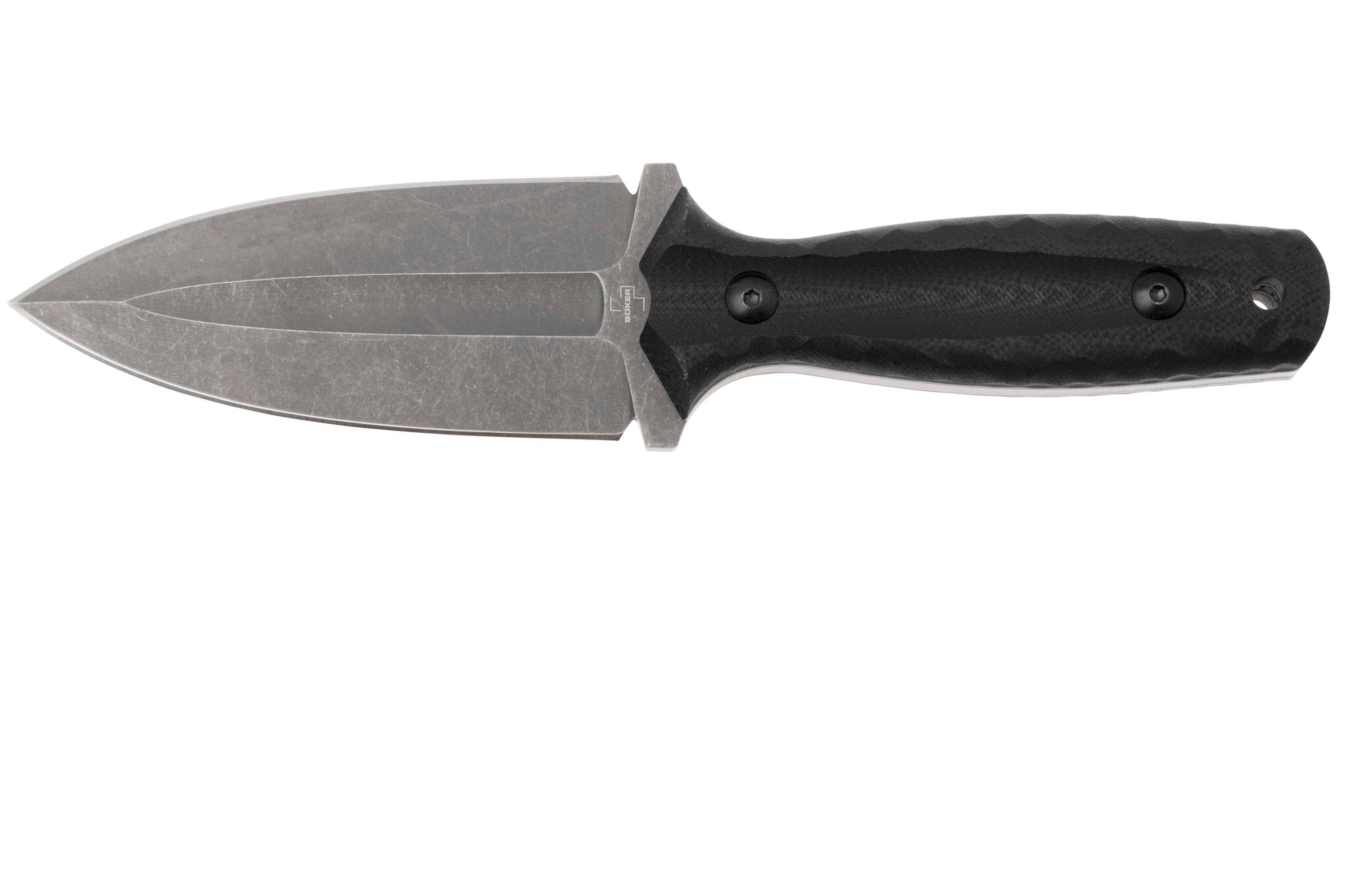 Böker Plus W1 02BO118, Dark Stonewashed VG10, Black G10 dagger, Bokii ...