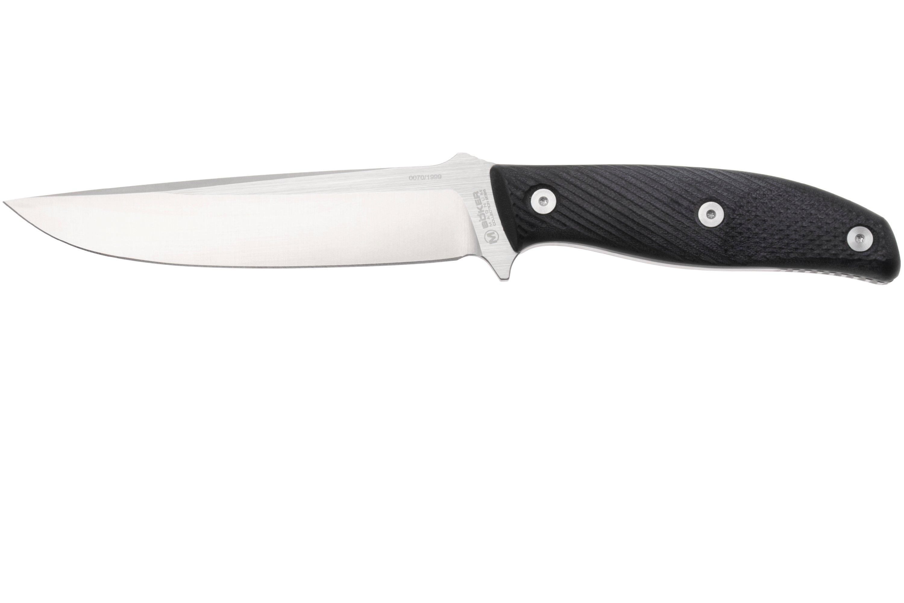 Böker Magnum Collection 2025 02MAG2025 Satin BKR-10, Textured Black G10, Limited Edition fixed ...