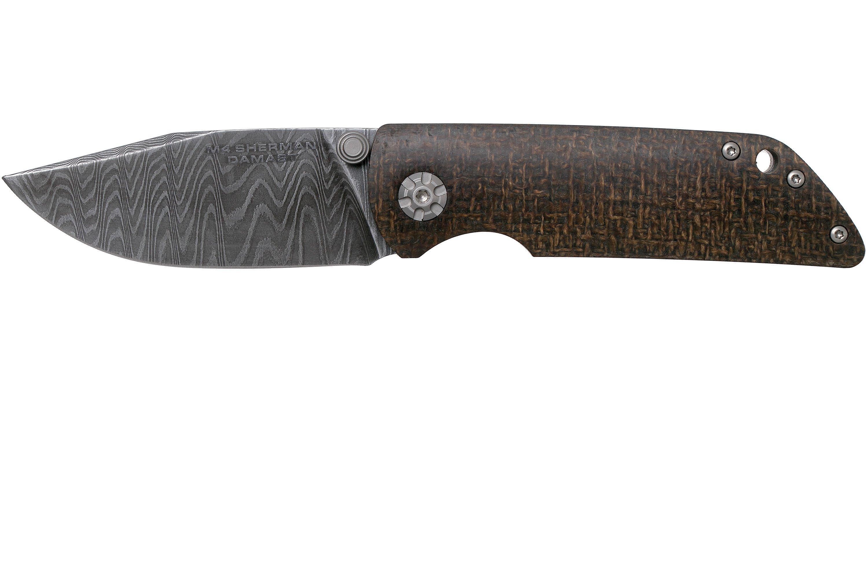 Böker M4 Sherman Damascus 110662DAM pocket knife | Advantageously ...