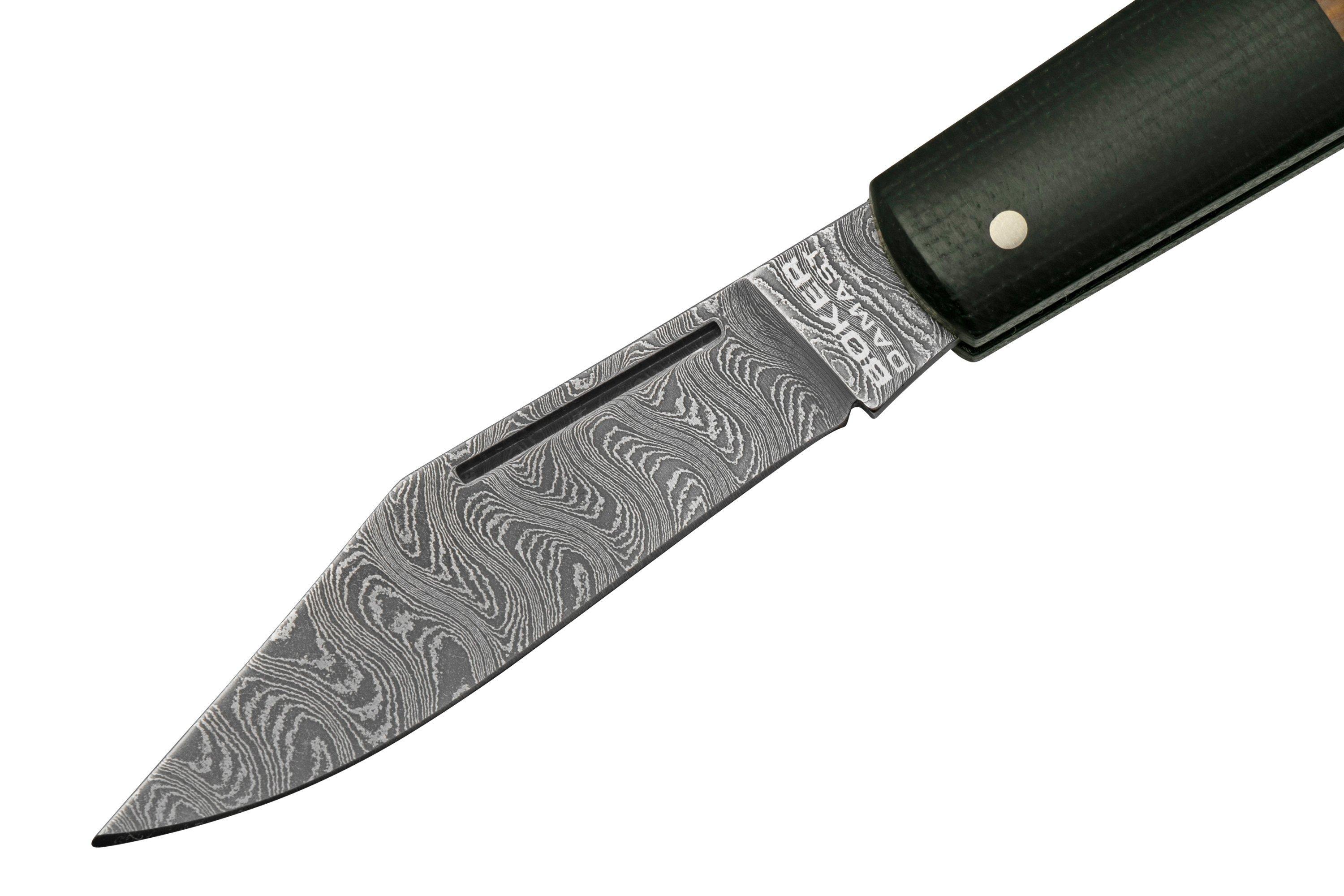 Böker Barlow Integral Brown Burlap Micarta, Damast 110943DAM navaja | Compras con ventajas en ...