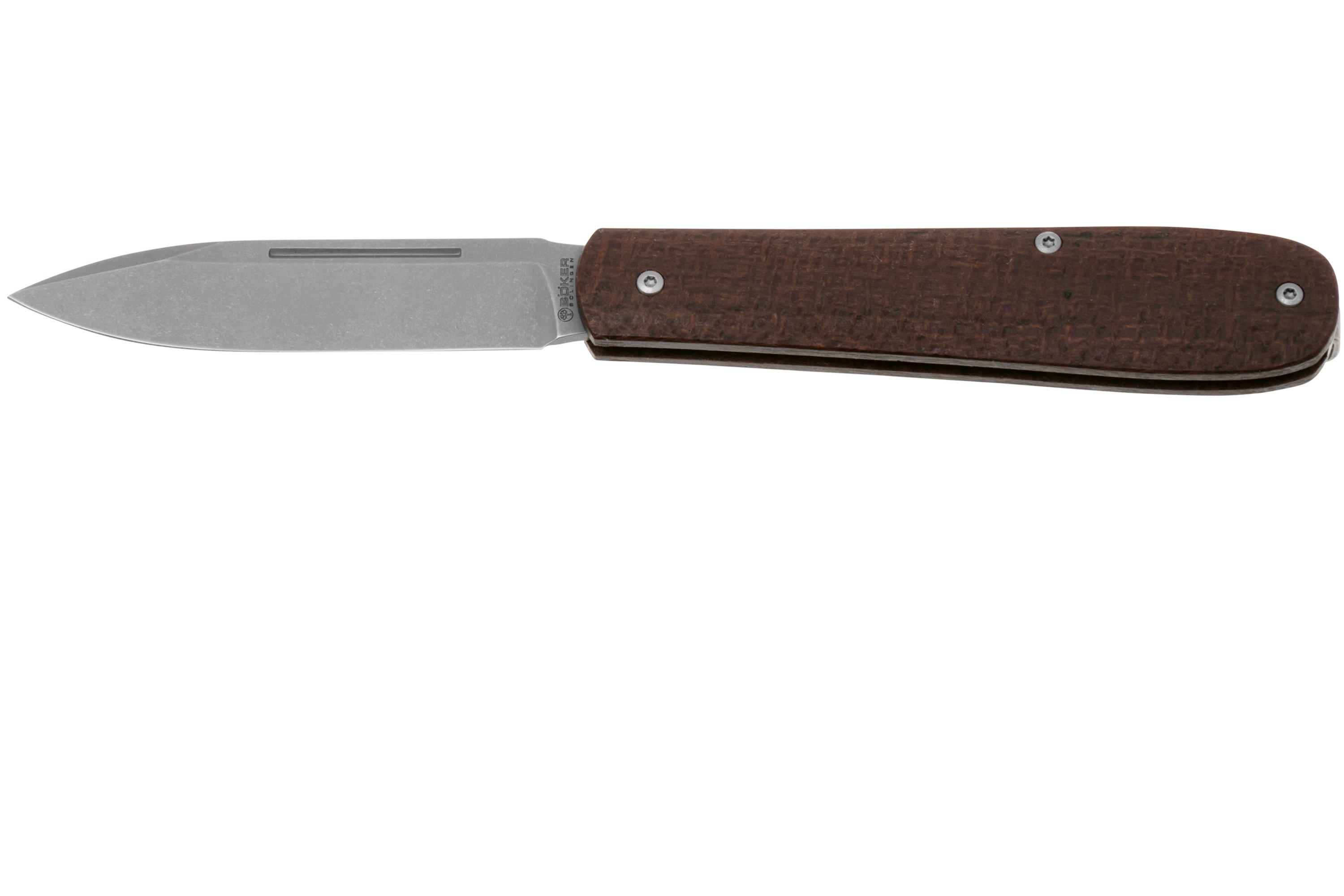 Böker Coffin 112946 Jute Micarta, slipjoint pocket knife, Chuck ...