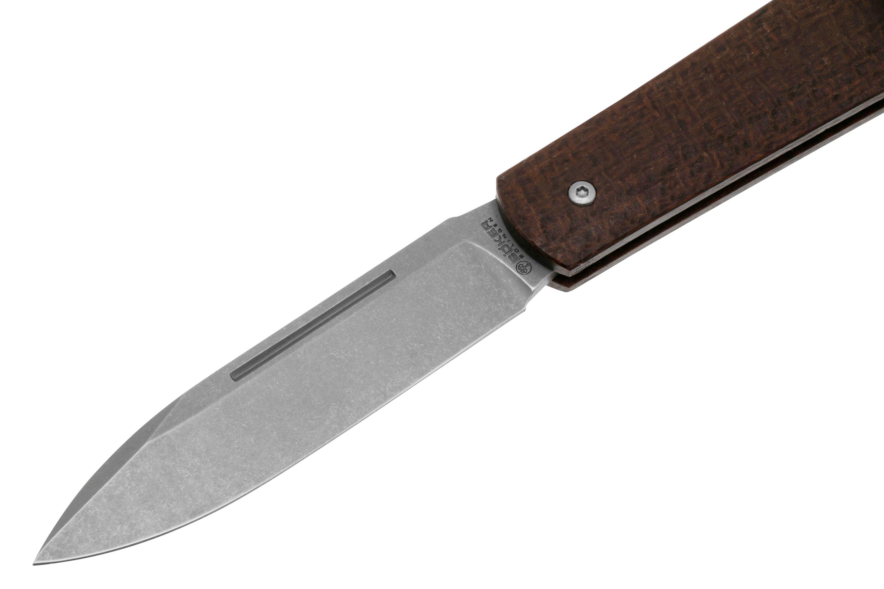 Böker Coffin 112946 Jute Micarta, slipjoint pocket knife, Chuck ...