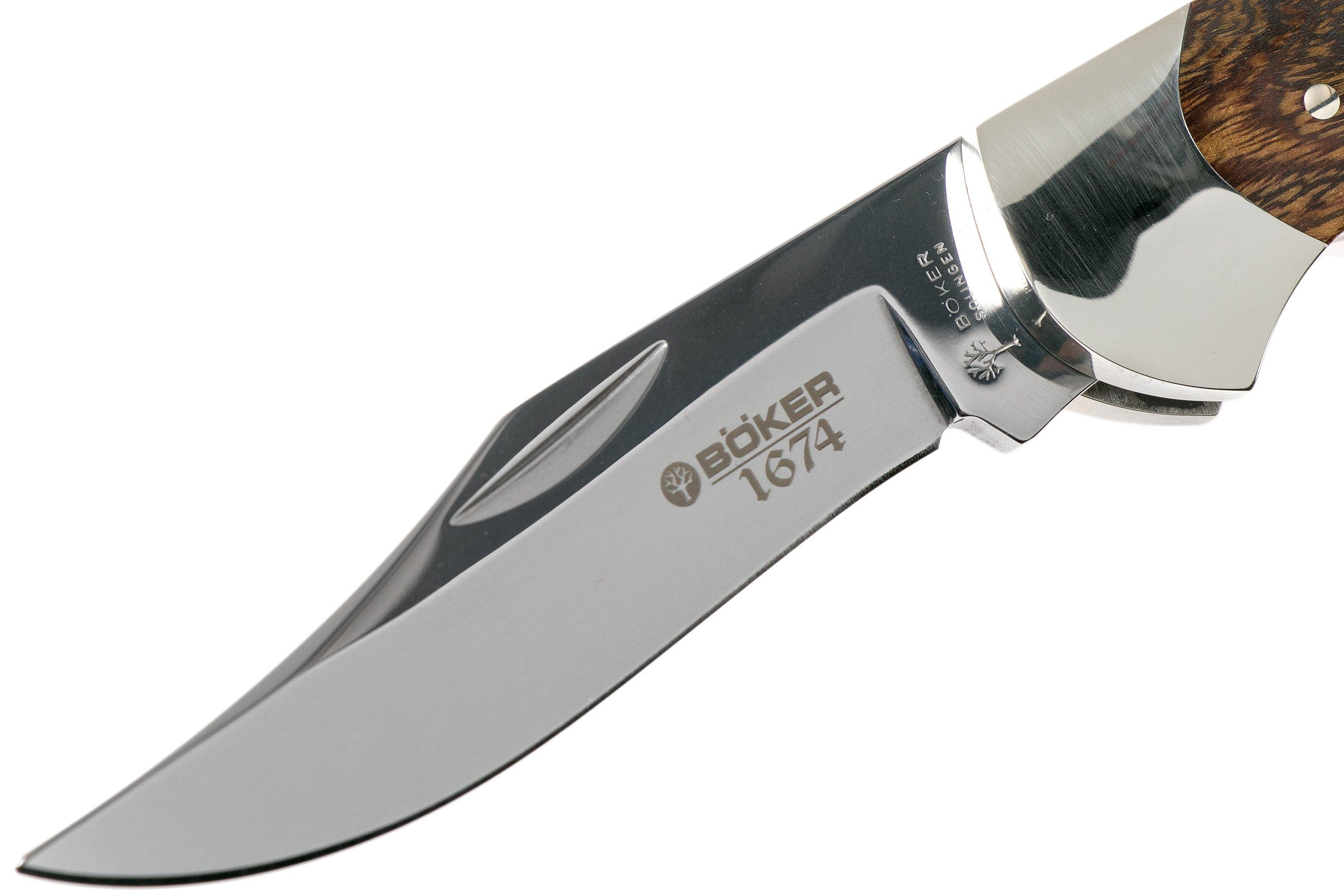 Böker Optima 1674 Desert Ironwood 113019 pocket knife with removable ...