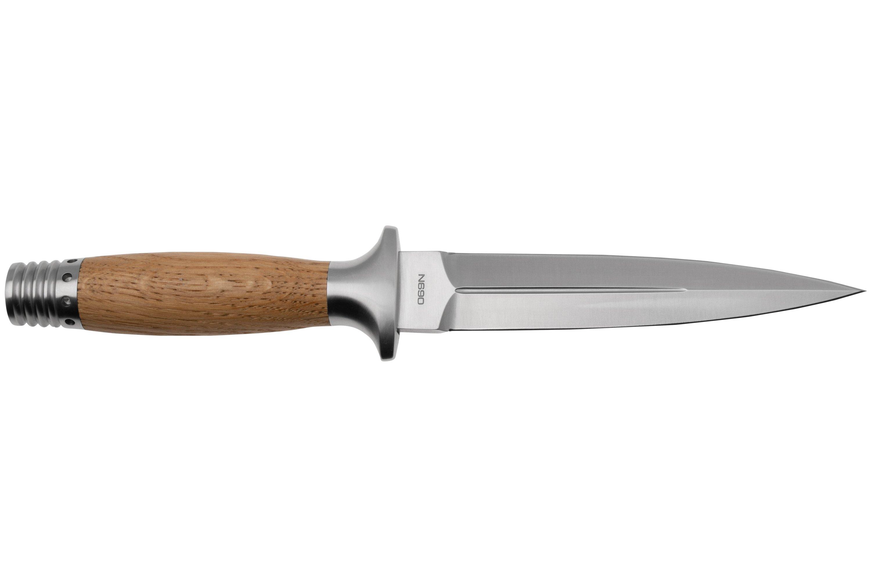 Böker Manufaktur MG-42 dagger 121506DAM Oak Wood, fixed knife ...