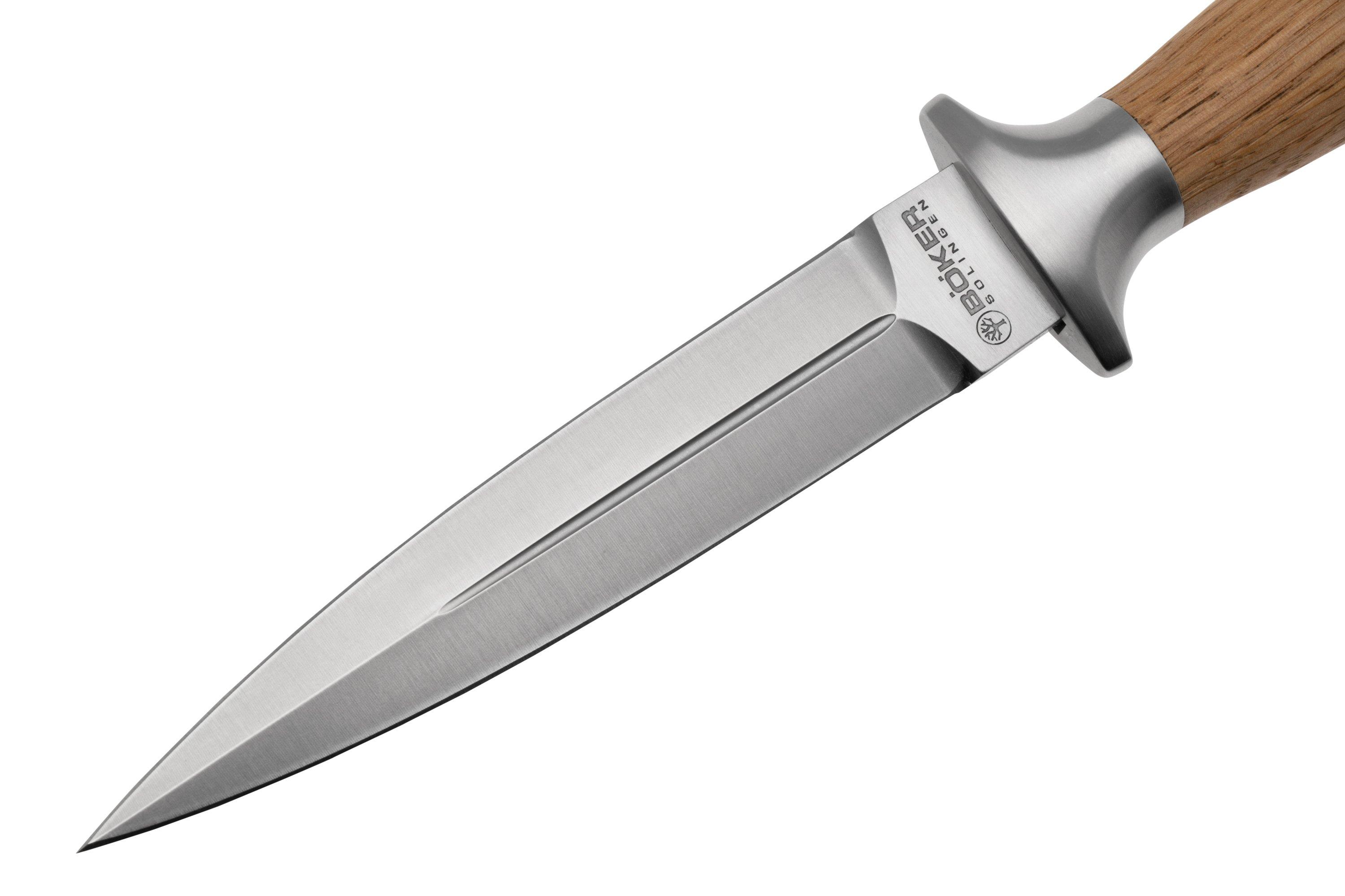 Böker Manufaktur MG-42 dagger 121506DAM Oak Wood, fixed knife ...