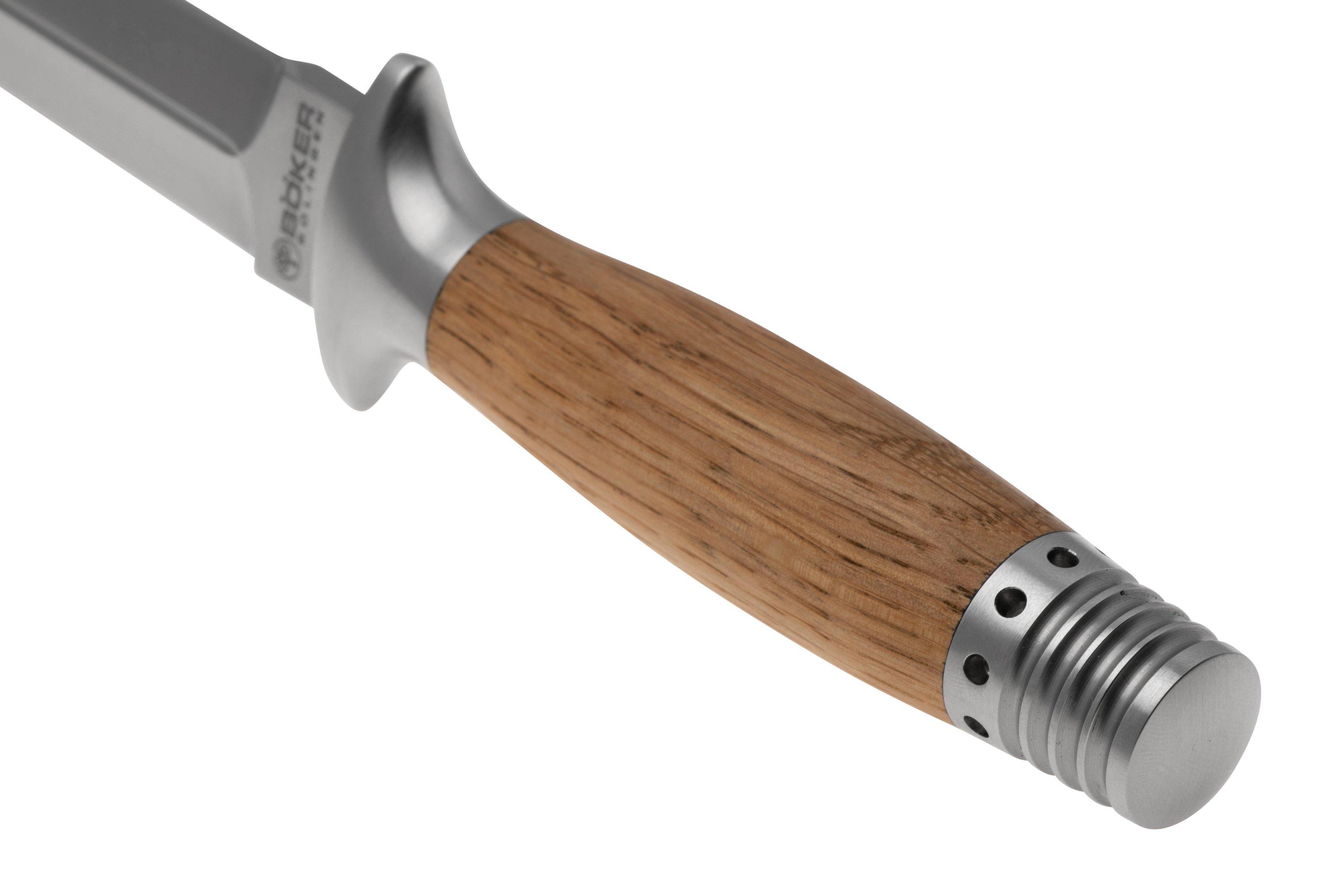 Böker Manufaktur MG-42 dagger 121506DAM Oak Wood, fixed knife ...