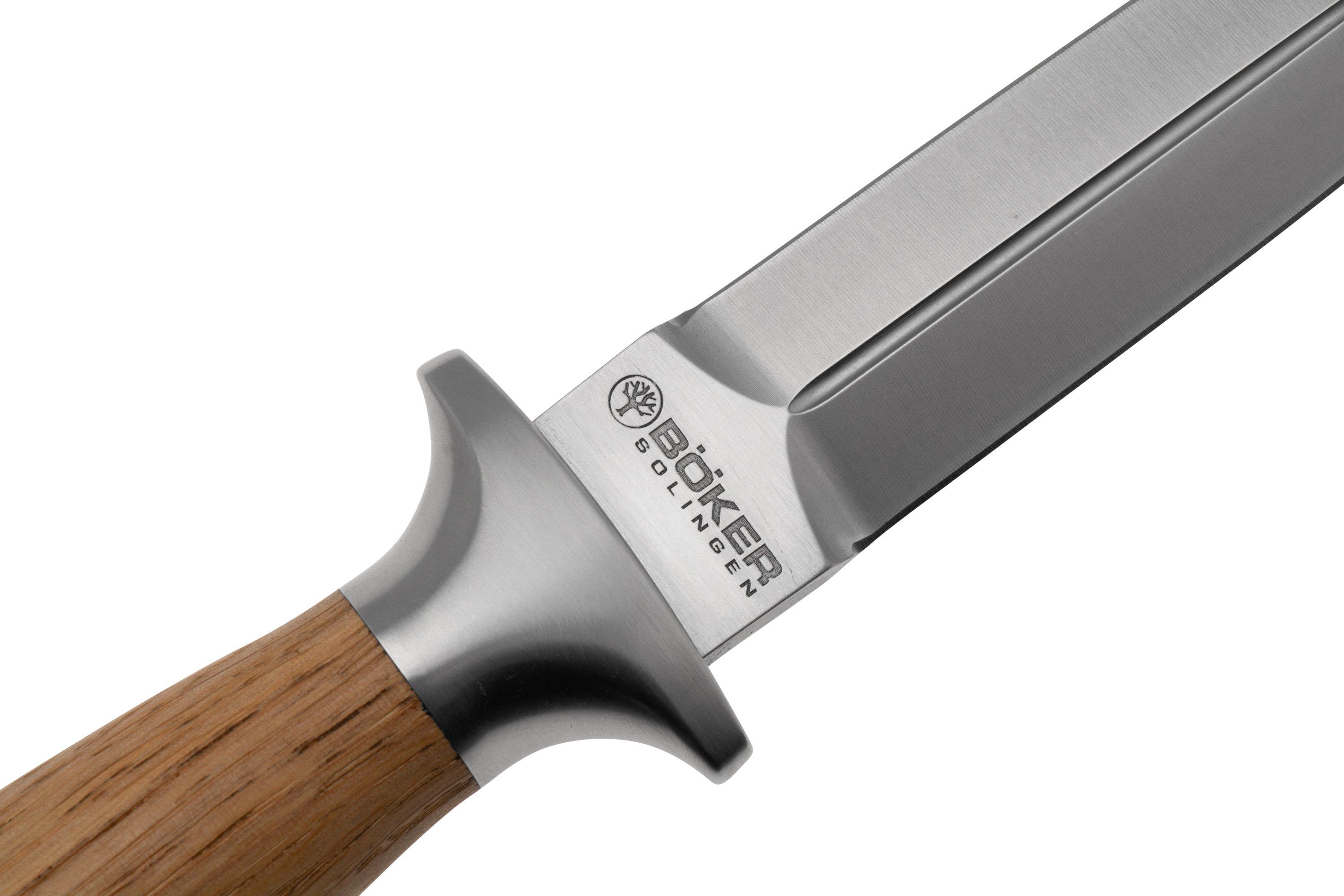 Böker Manufaktur MG-42 dolk 121506DAM Oak Wood, feststehendes Messer ...