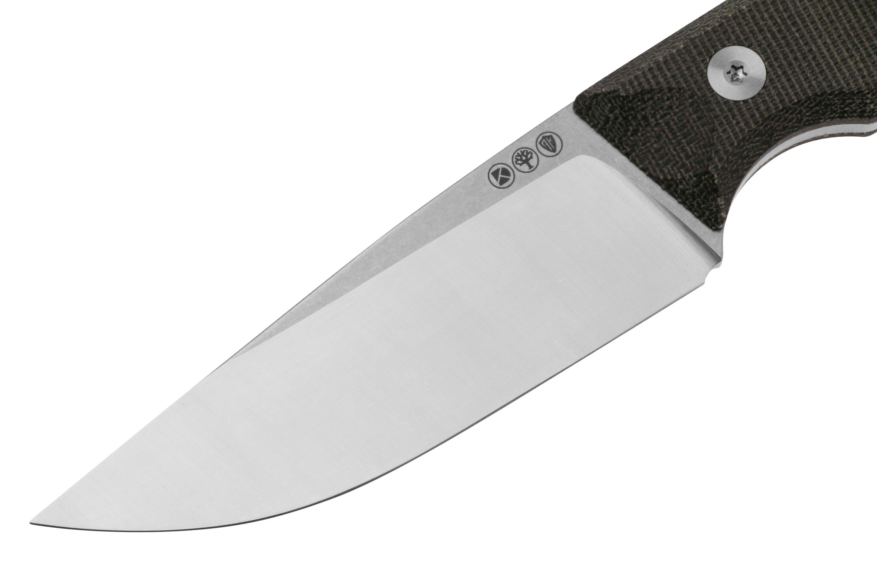 Böker Daily Knives AK4 121511 Green Micarta, couteau fixe, Alex Kremer ...