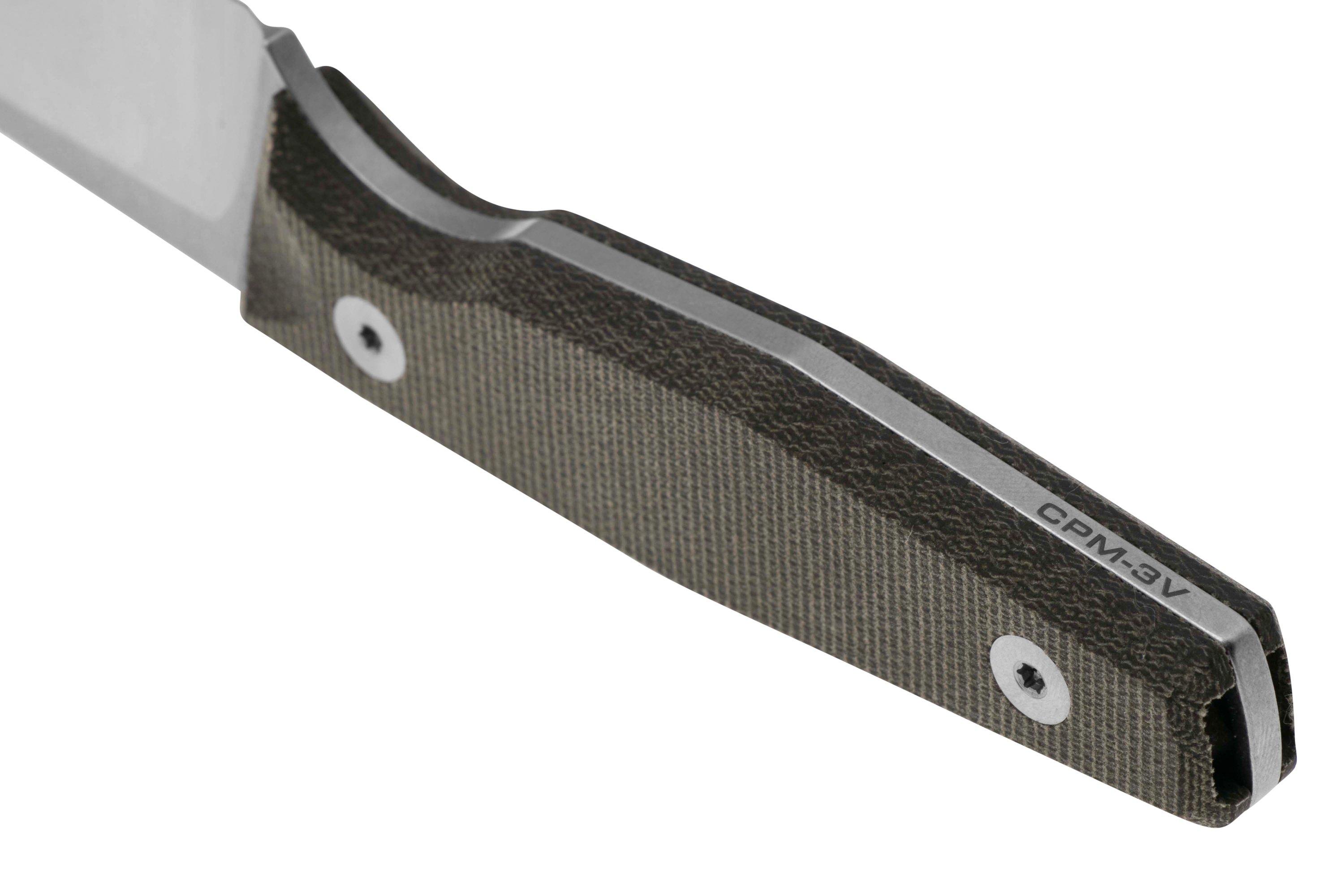 Böker Daily Knives AK4 121511 Green Micarta, vaststaand mes, Alex Kremer design | Voordelig ...