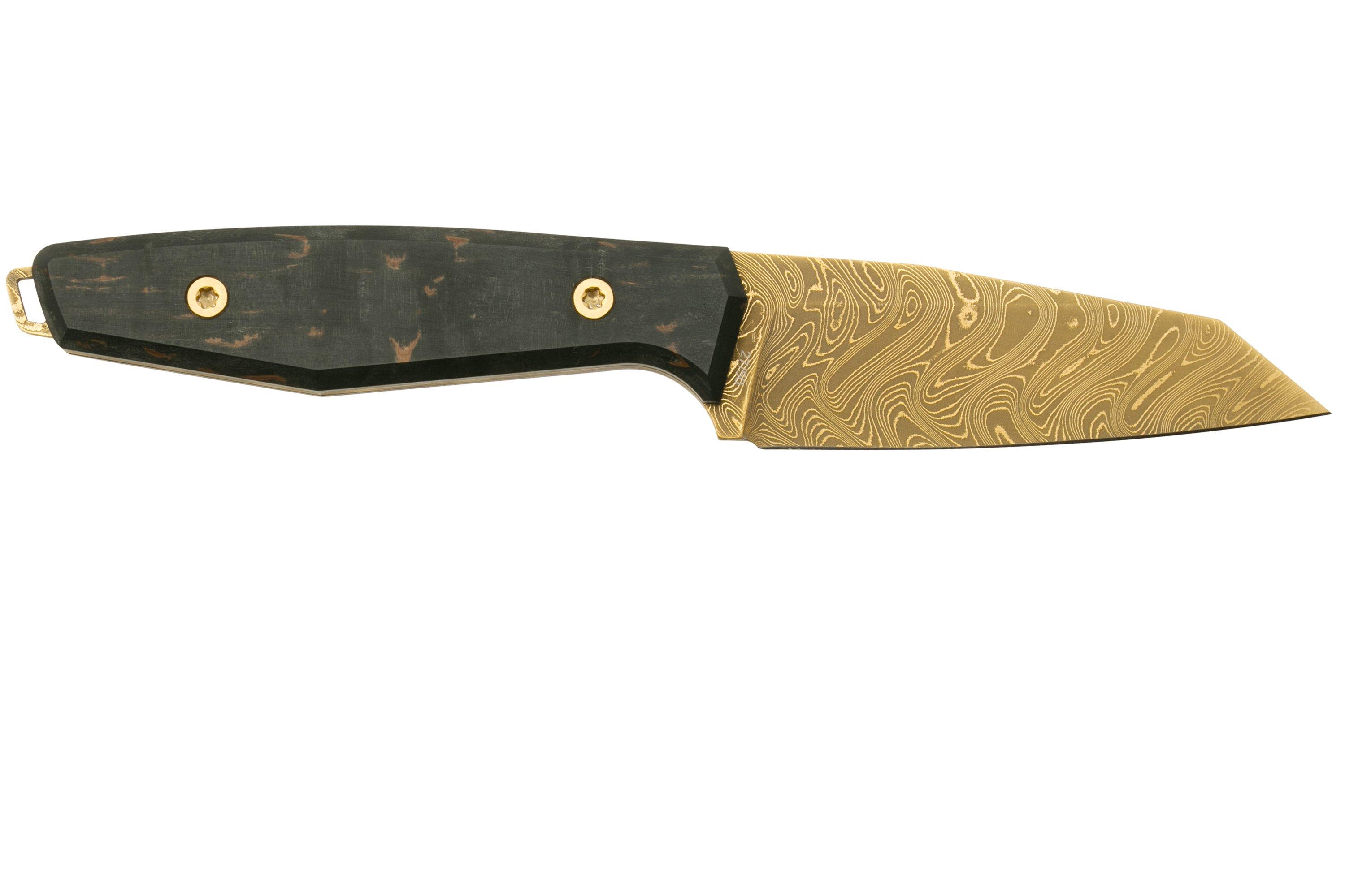 Böker Daily Knives AK1 Gold Damast Reverse Tanto 122511DAM, Curly Birch ...