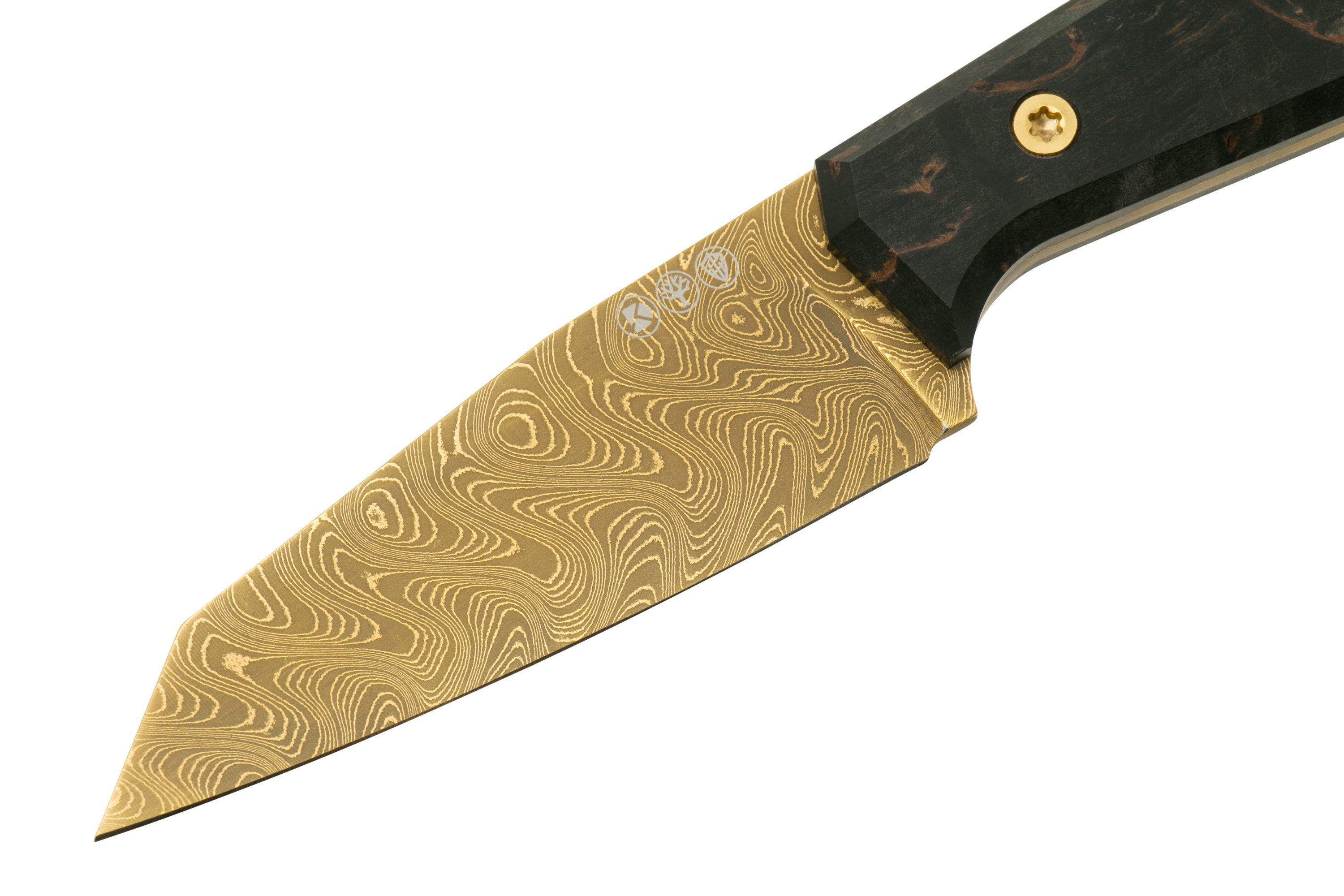 Böker Daily Knives AK1 Gold Damast Reverse Tanto 122511DAM, Curly Birch ...