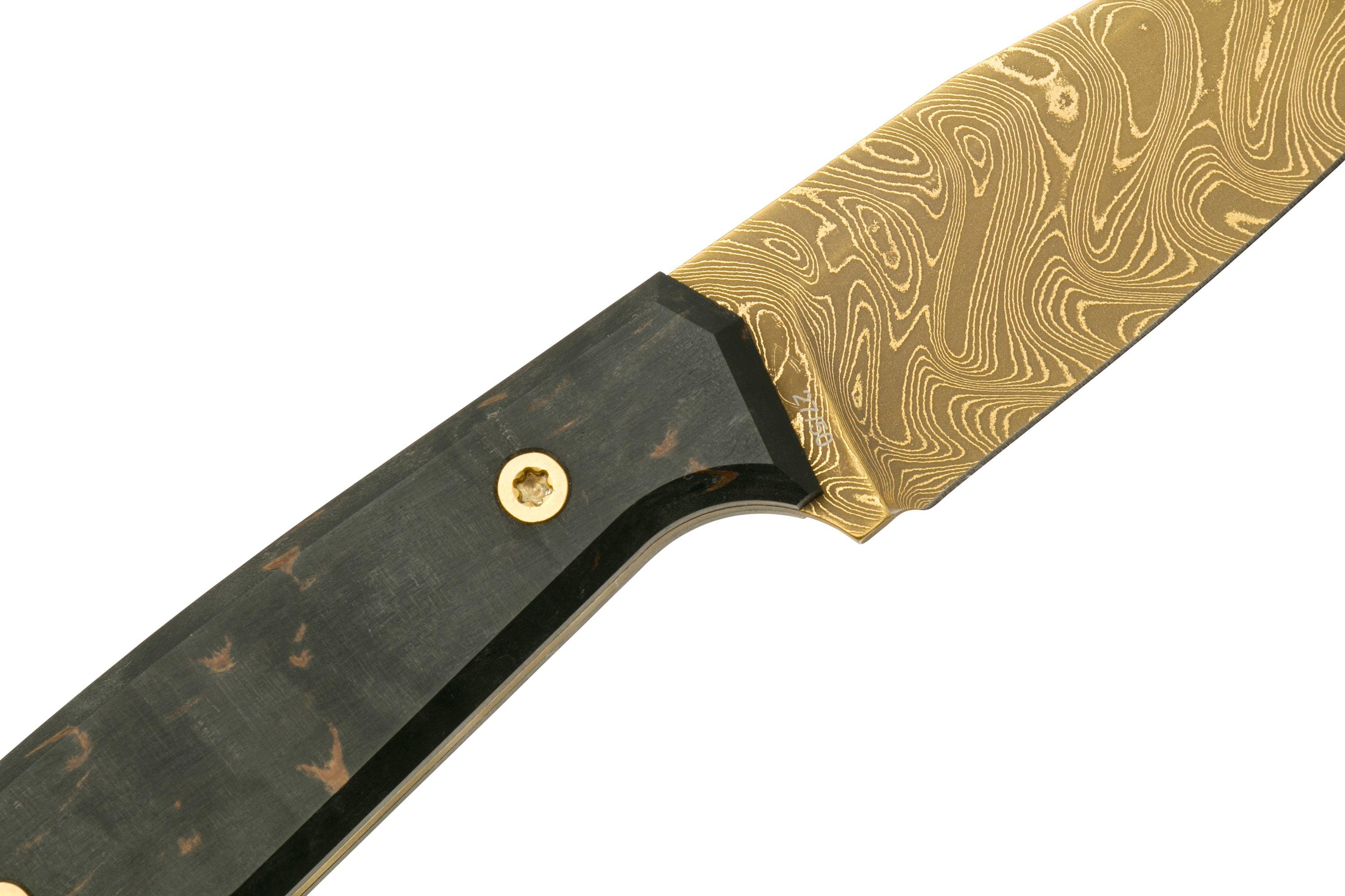 Böker Daily Knives AK1 Gold Damast Reverse Tanto 122511DAM, Curly Birch ...