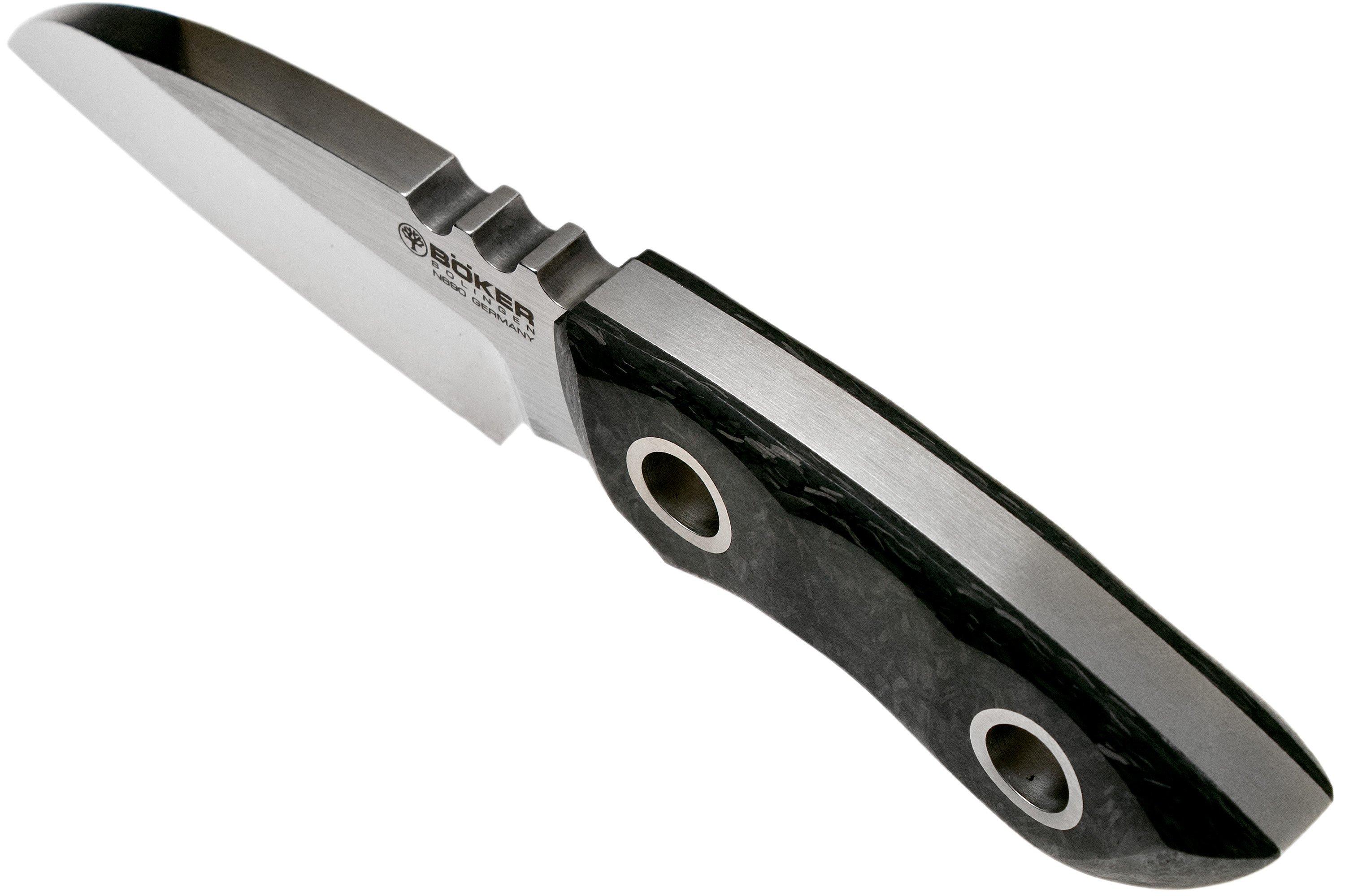 Böker Manufaktur Pry-Mate Carbon N690 122614 feststehendes Messer ...