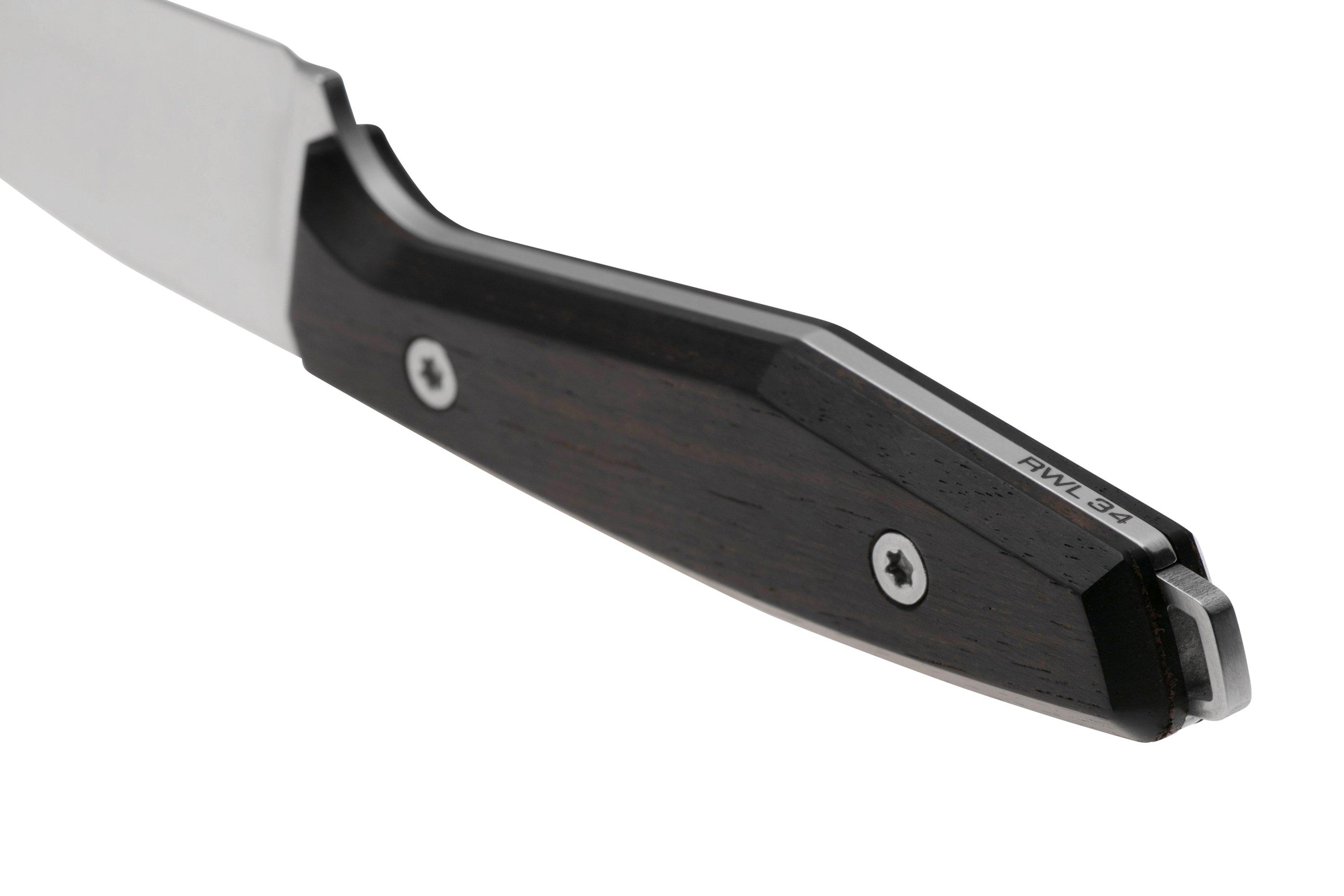 Böker Daily Knives AK1 Reverse Tanto 127502, Grenadlil Wood vaststaand mes, Alex Kremer design ...