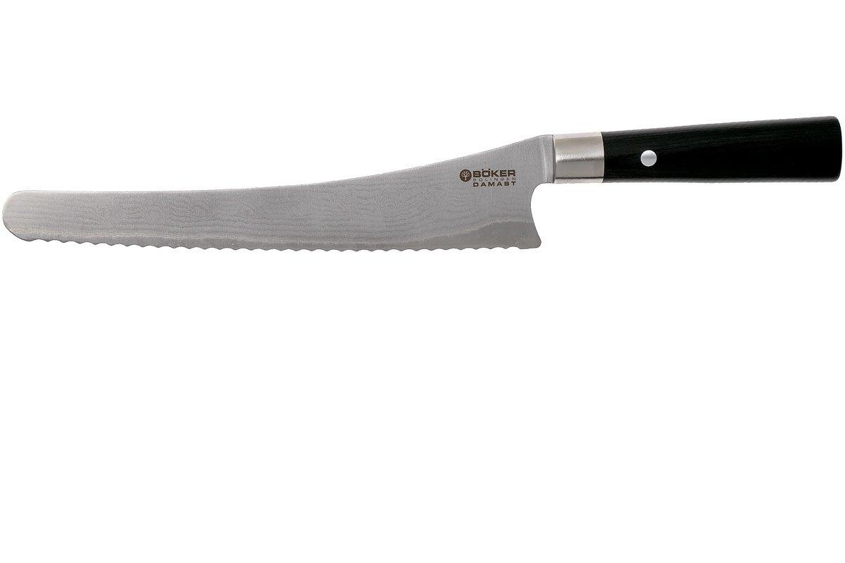 Böker Damast Black bread knife, 130423DAM | Advantageously shopping at ...