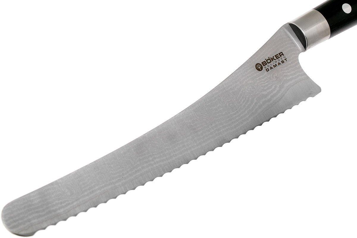 Böker Damast Black bread knife, 130423DAM | Advantageously shopping at ...