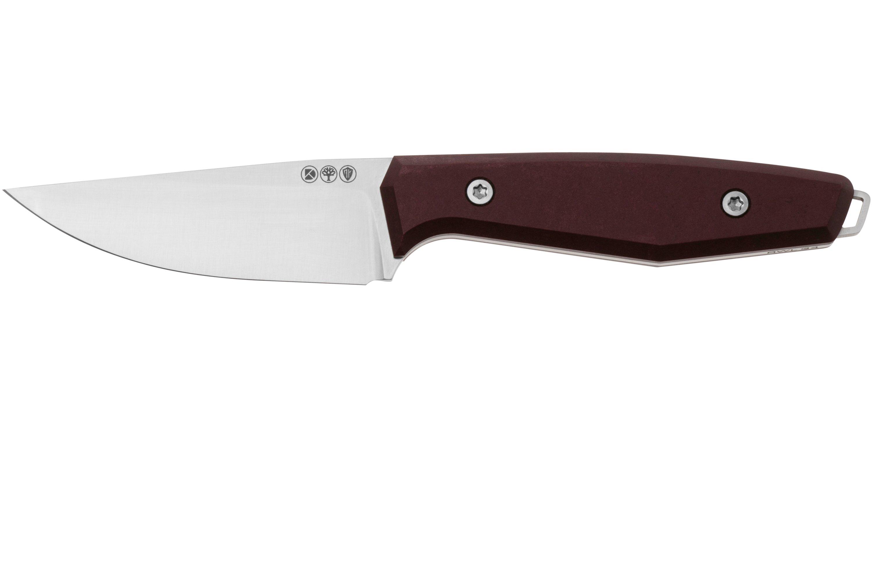 Boker Daily Knives AK1, 131502 Droppoint RWL 34, Redstone Richlite ...