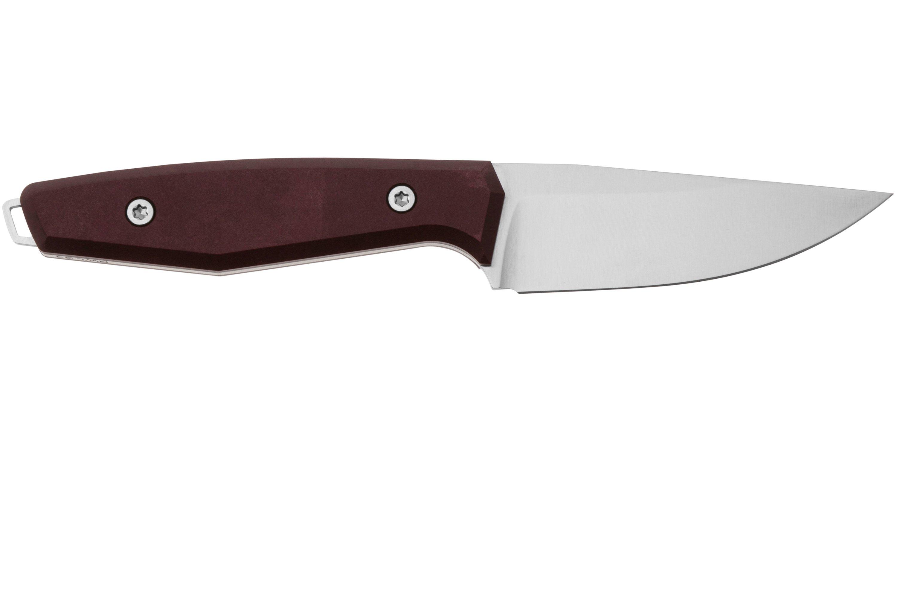 Boker Daily Knives AK1, 131502 Droppoint RWL 34, Redstone Richlite ...