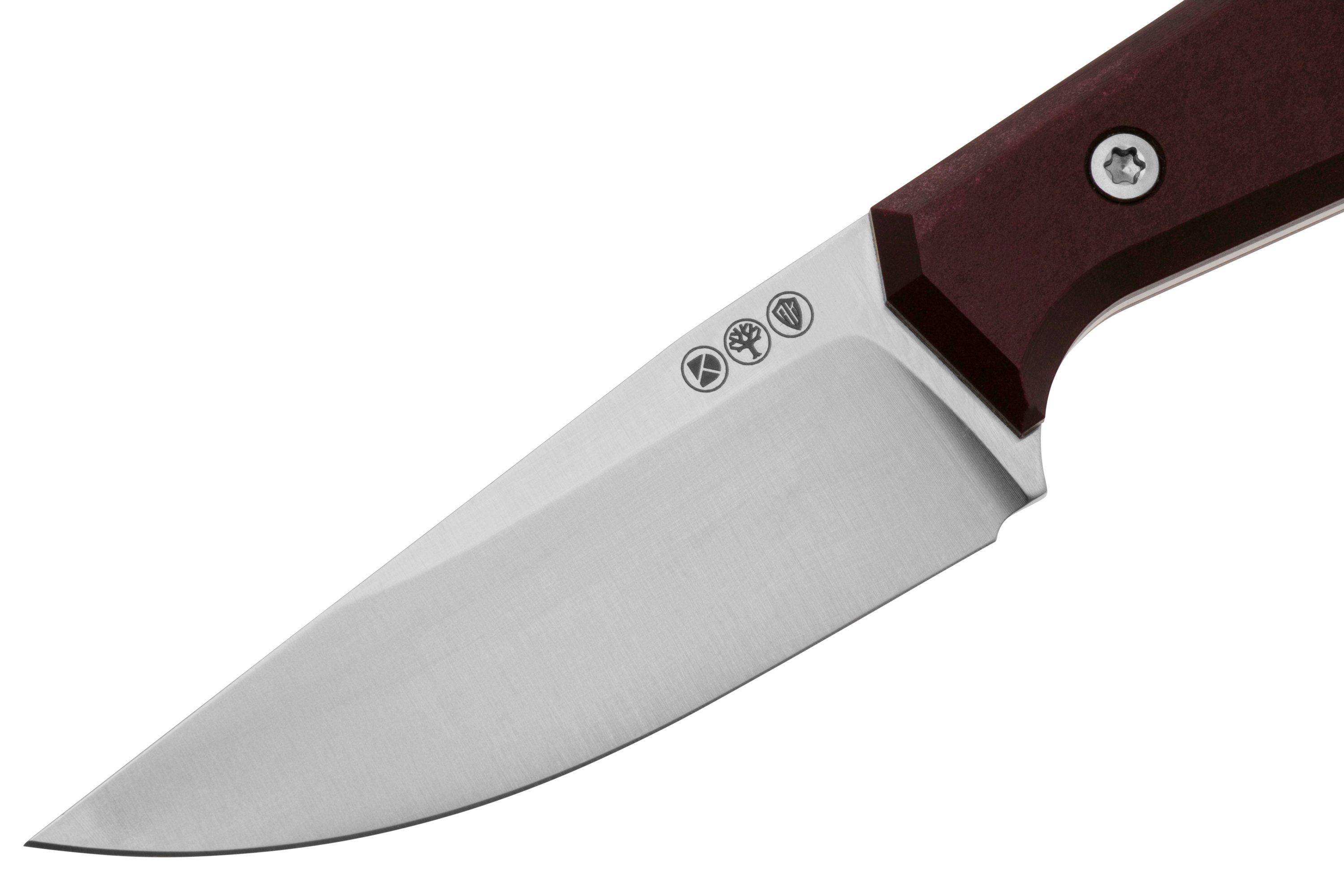 Boker Daily Knives AK1, 131502 Droppoint RWL 34, Redstone Richlite, vaststaand mes | Voordelig ...