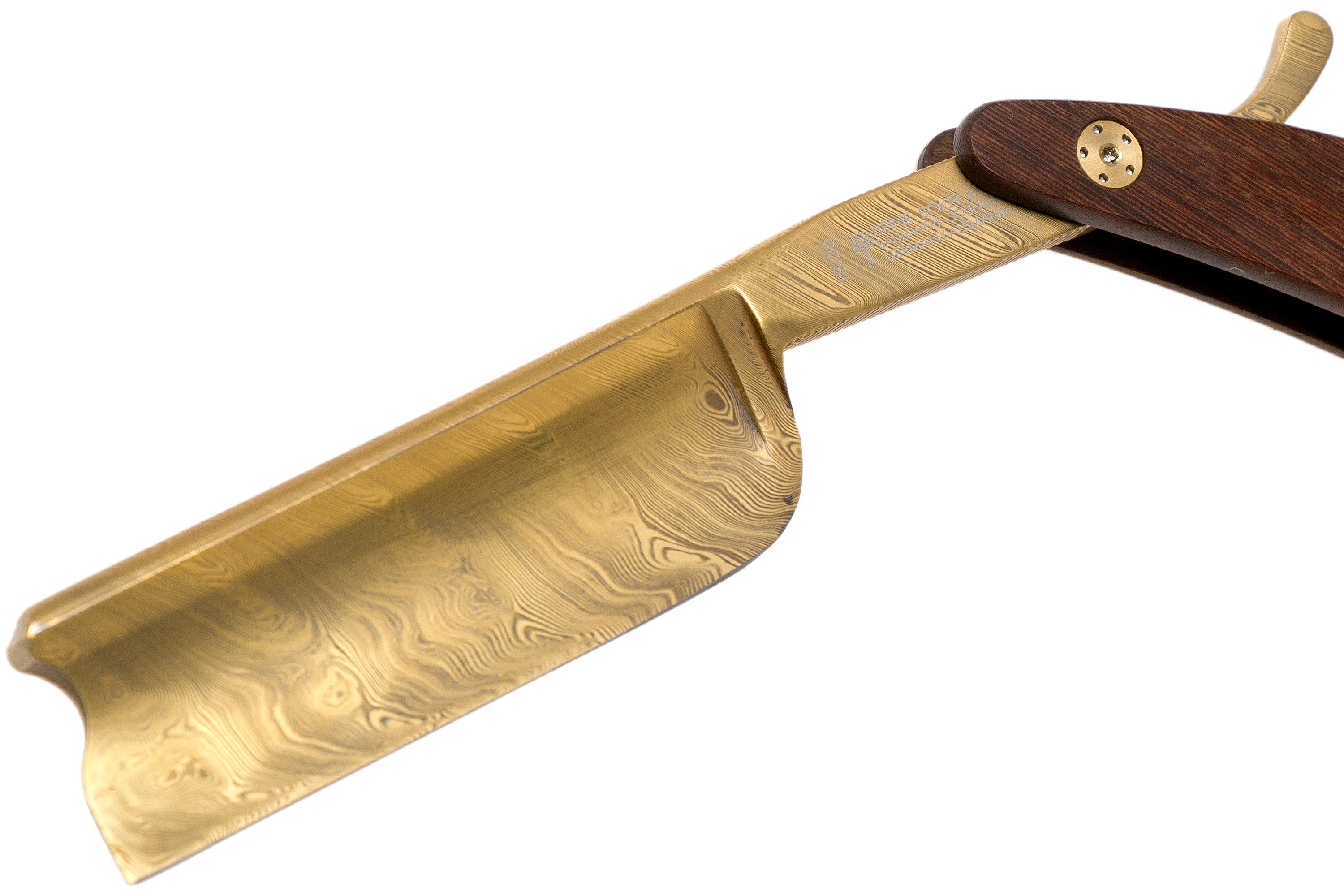 Böker Manufaktur Master Cutter Damascus Gold, Desert Ironwood 140801DAM ...