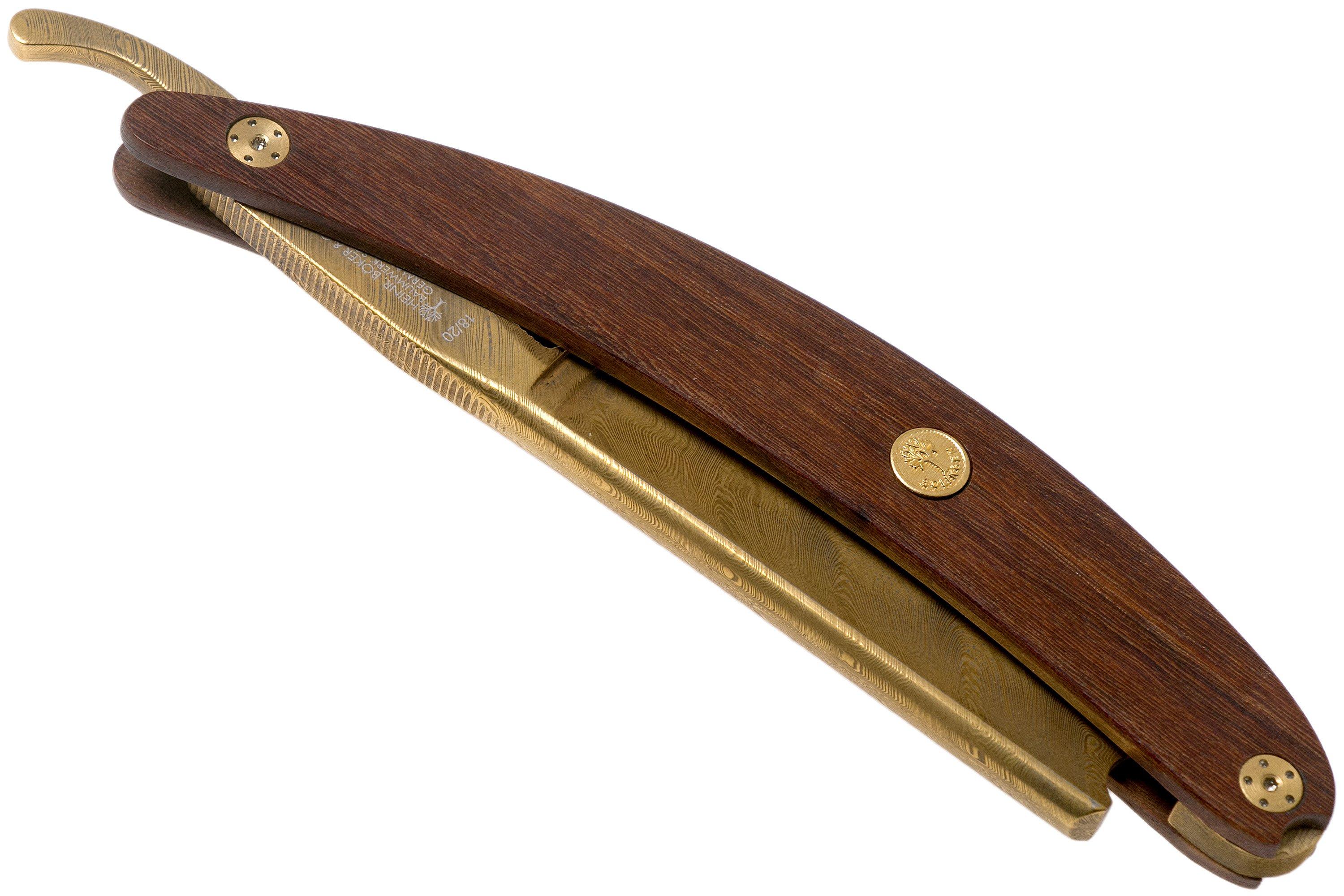 Böker Manufaktur Master Cutter Damascus Gold, Desert Ironwood 140801DAM ...