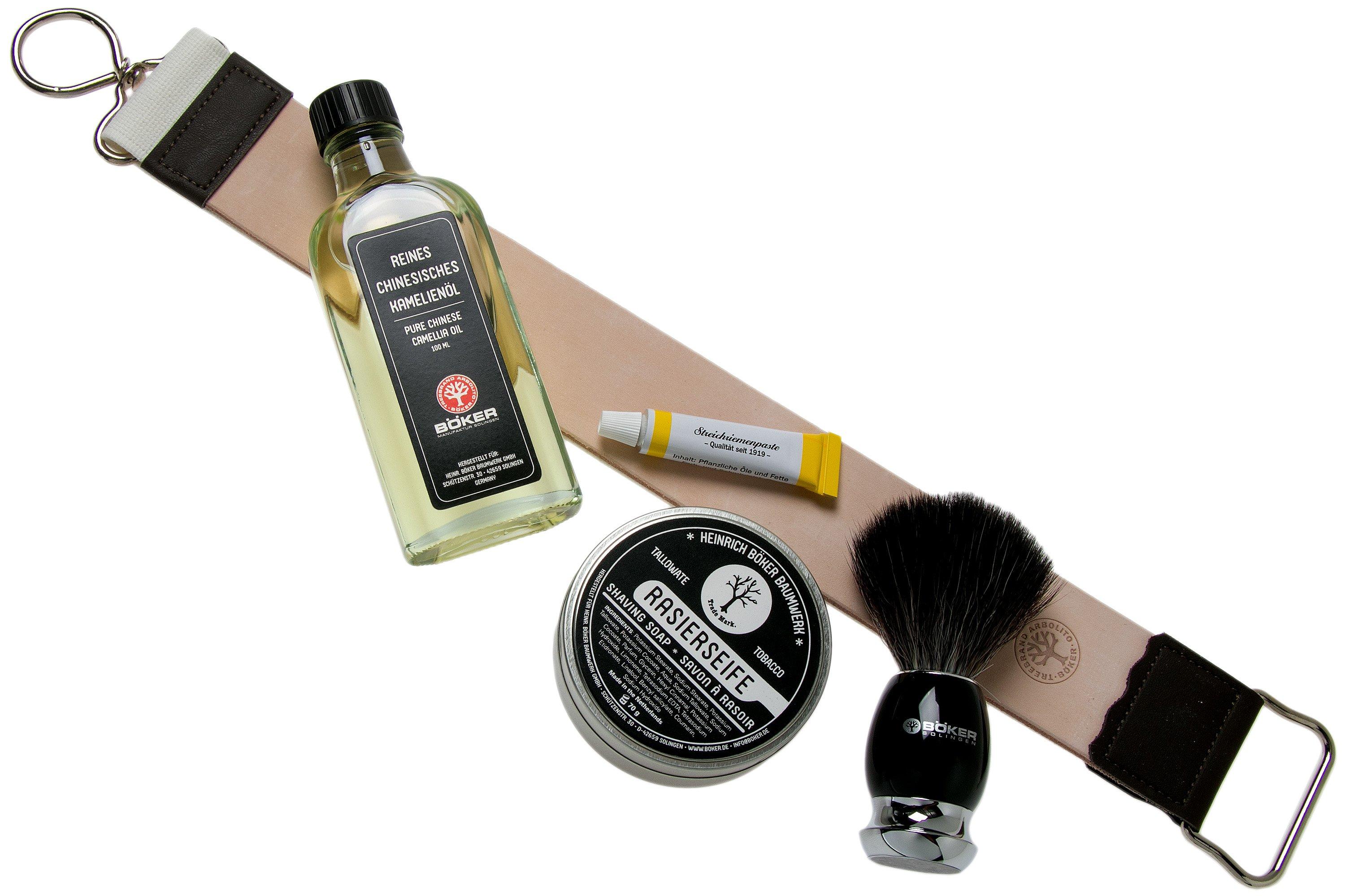 Böker Manufaktur Classic Black Starter Set 141207SET, navaja de afeitar ...