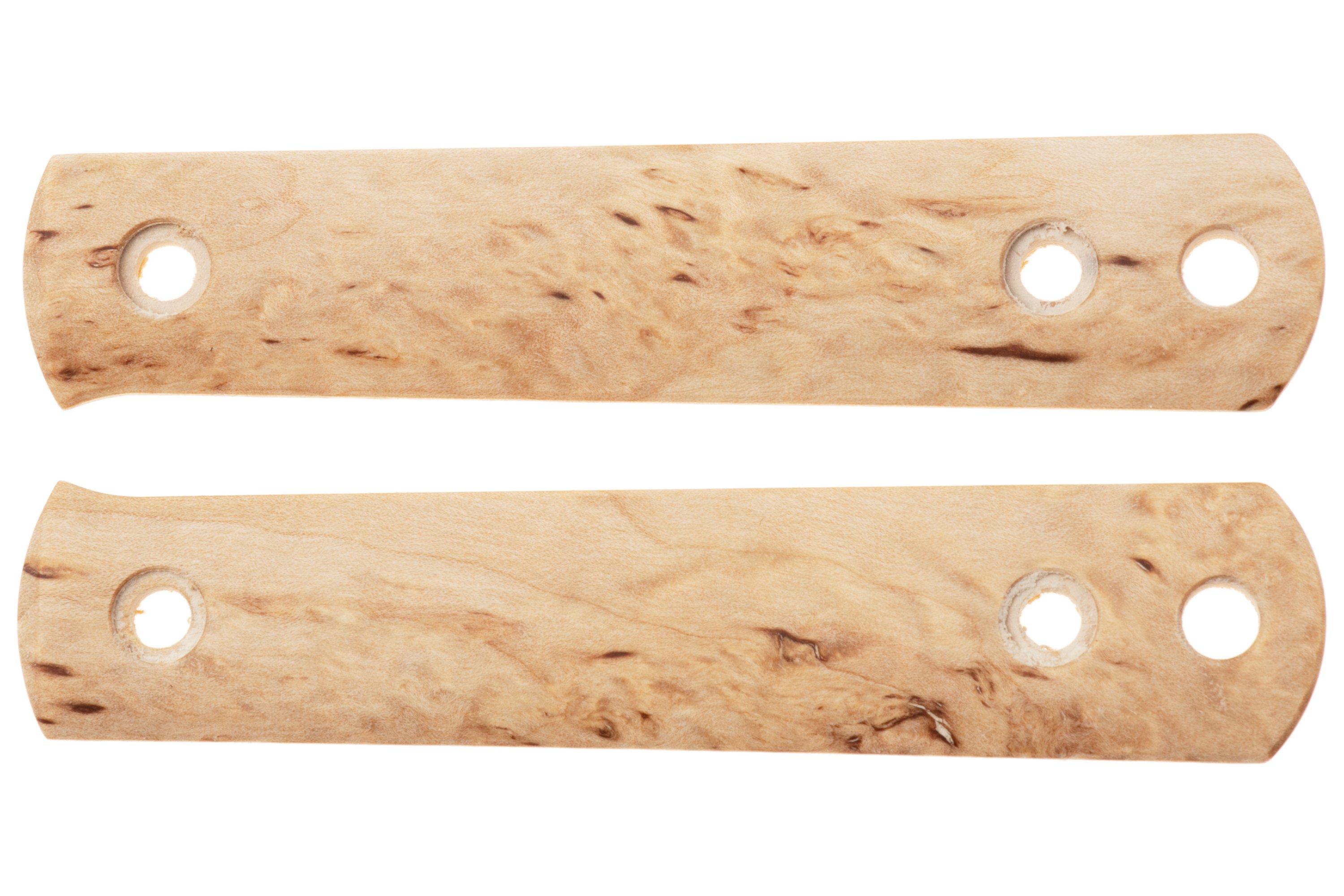 Böker BFF Packlite Handle Scales 190674, Curly Birch Natural Smooth ...