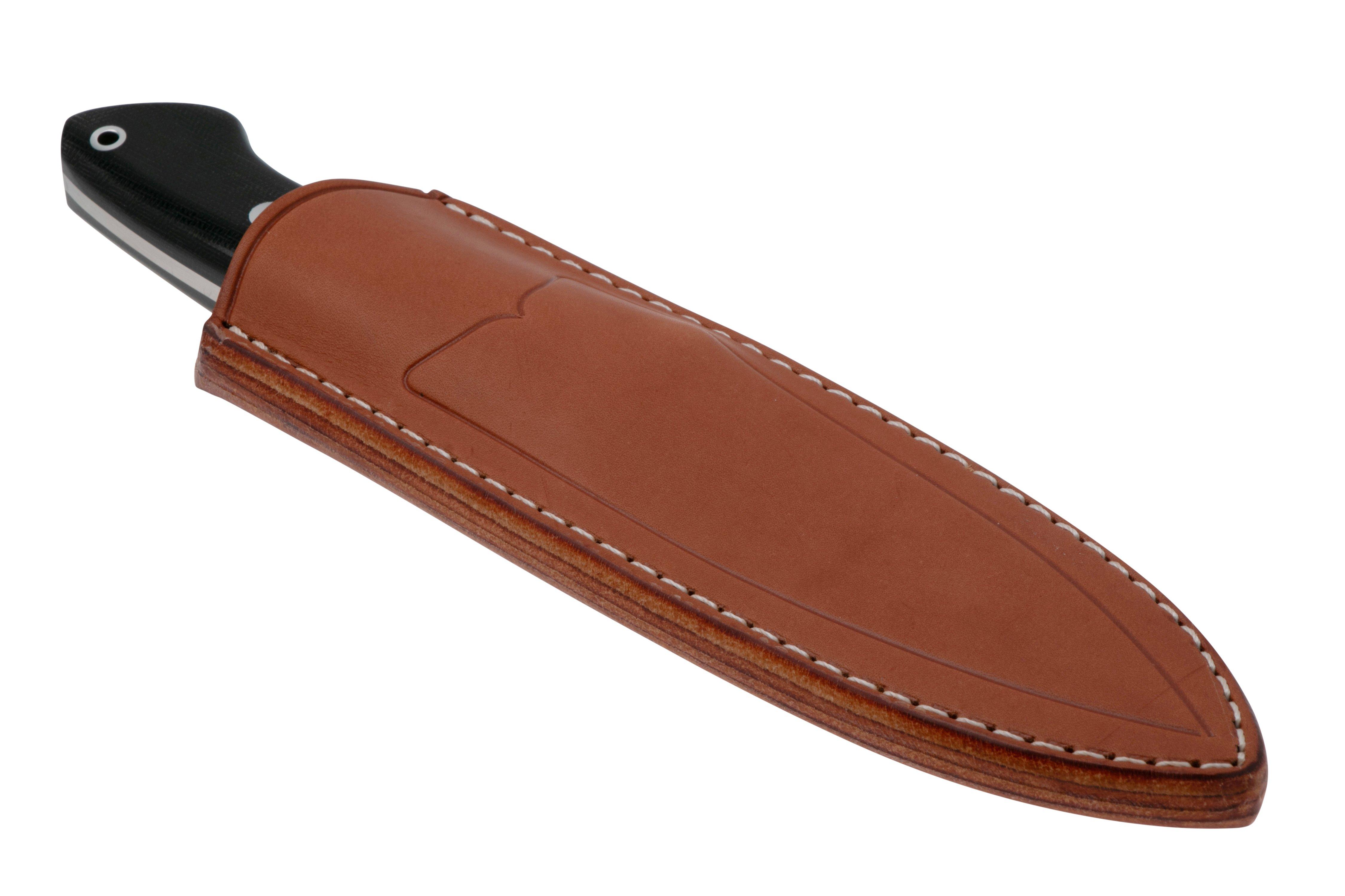 Bark River Wilderness 5 CPM Cru-Wear, Black Canvas Micarta, fixed knife ...