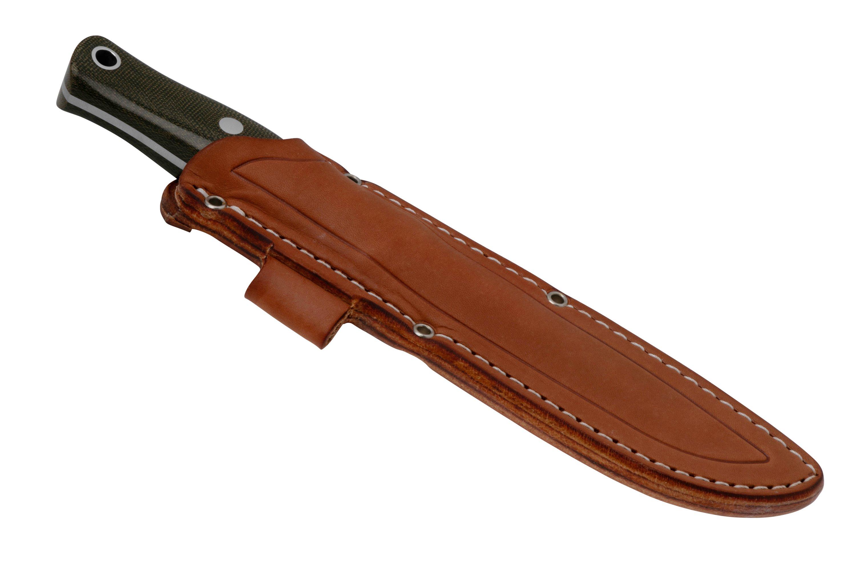 Bark River Euro Bushcrafter 06-186-GCM MagnaCut, Green Canvas Micarta ...