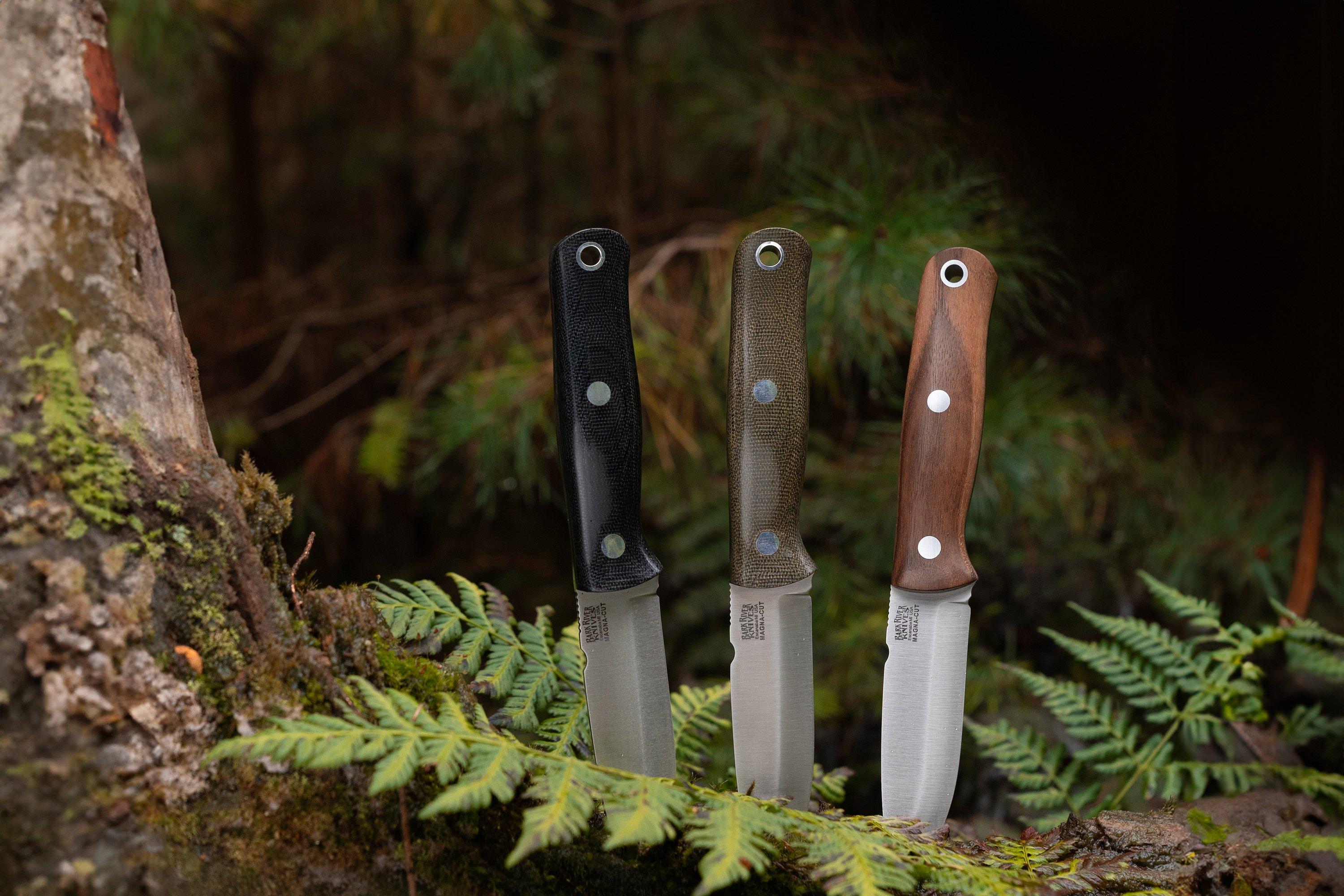 Bark River Euro Bushcrafter 06-186-GCM MagnaCut, Green Canvas Micarta ...