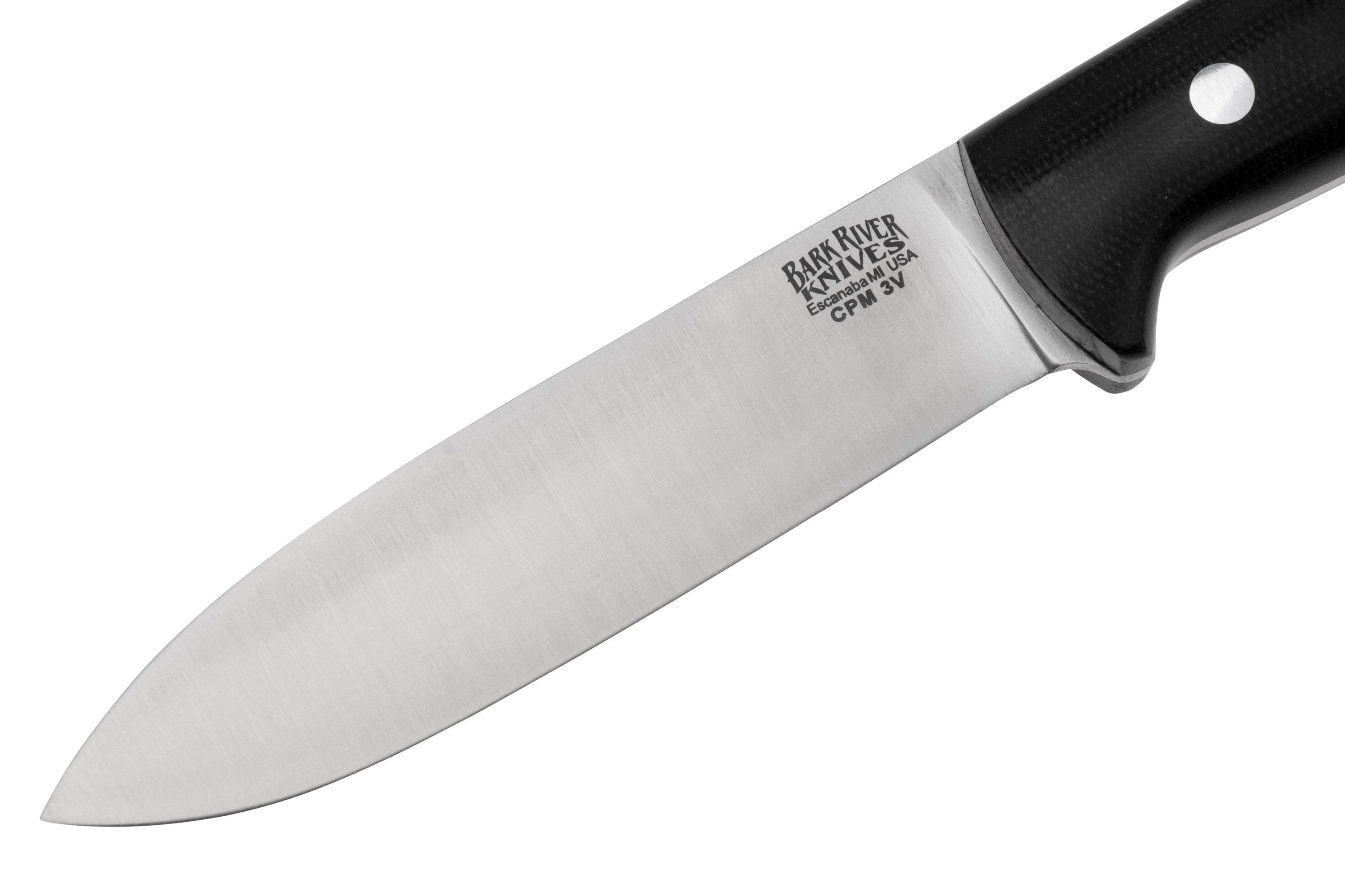 Bark River Kephart 4“ CPM 3V Black Canvas Micarta, fixed bushcraft ...