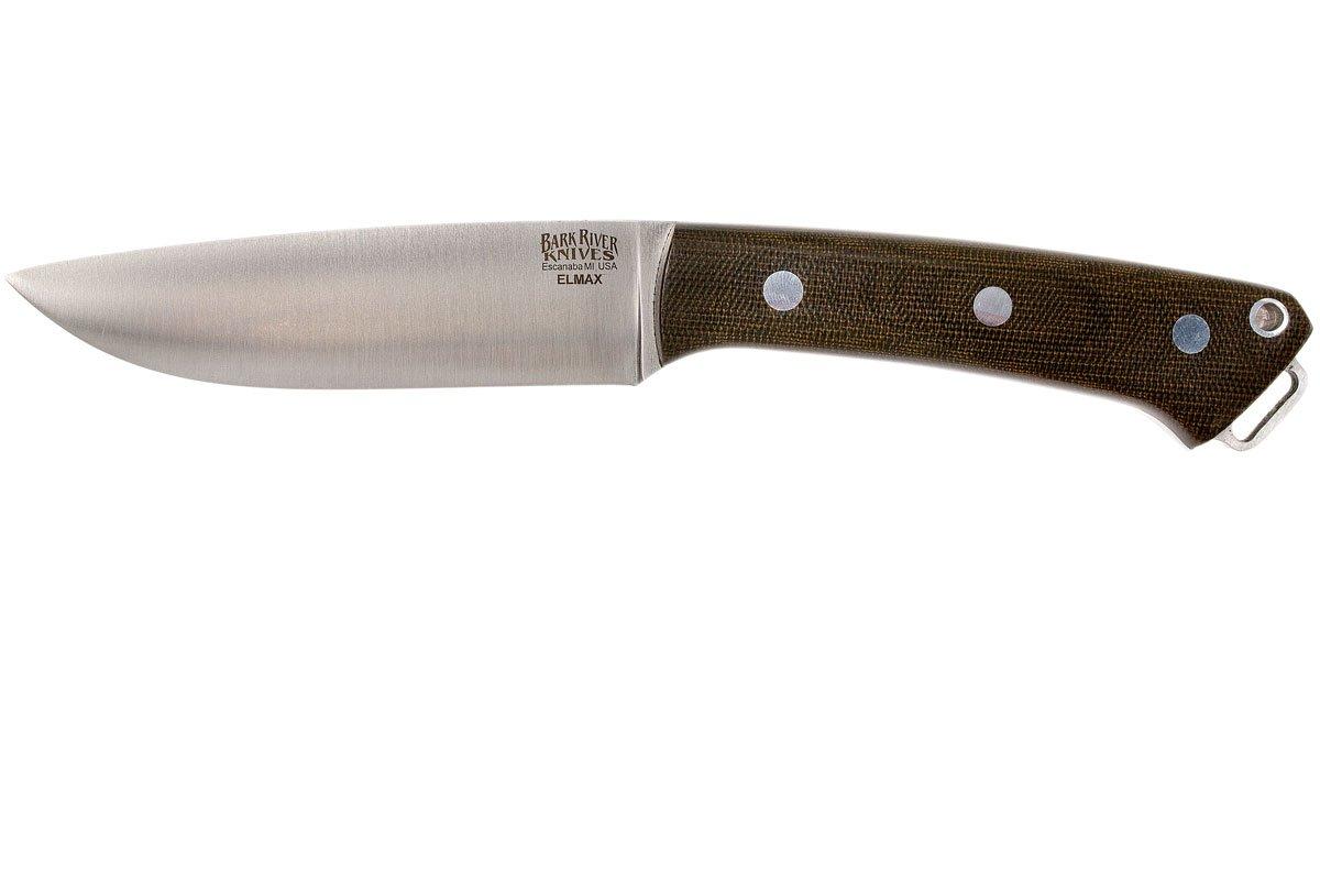 Bark River Fox River LT Elmax, Green Canvas Micarta | Günstiger shoppen bei knivesandtools.at