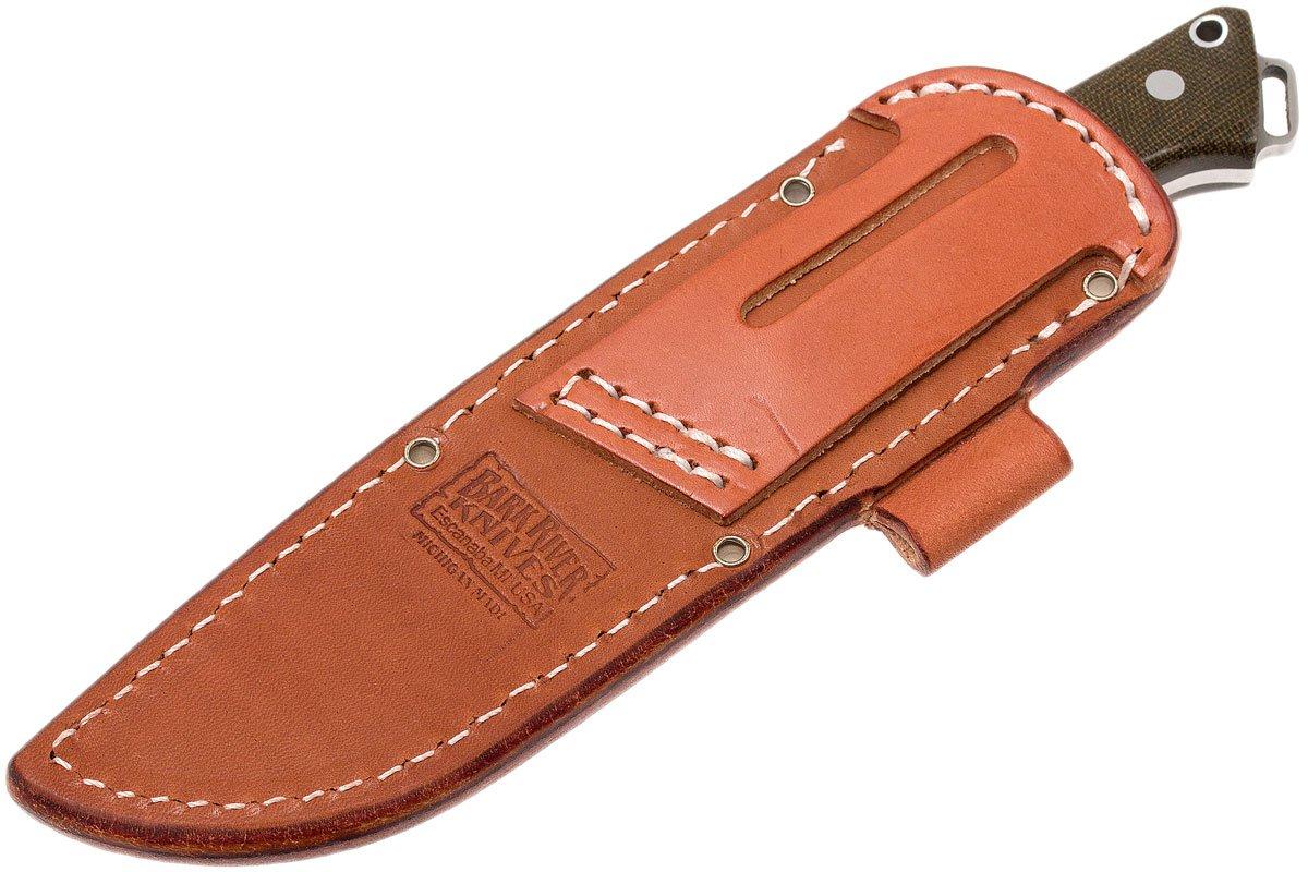 Bark River Fox River LT Elmax, Green Canvas Micarta | Günstiger shoppen bei knivesandtools.at