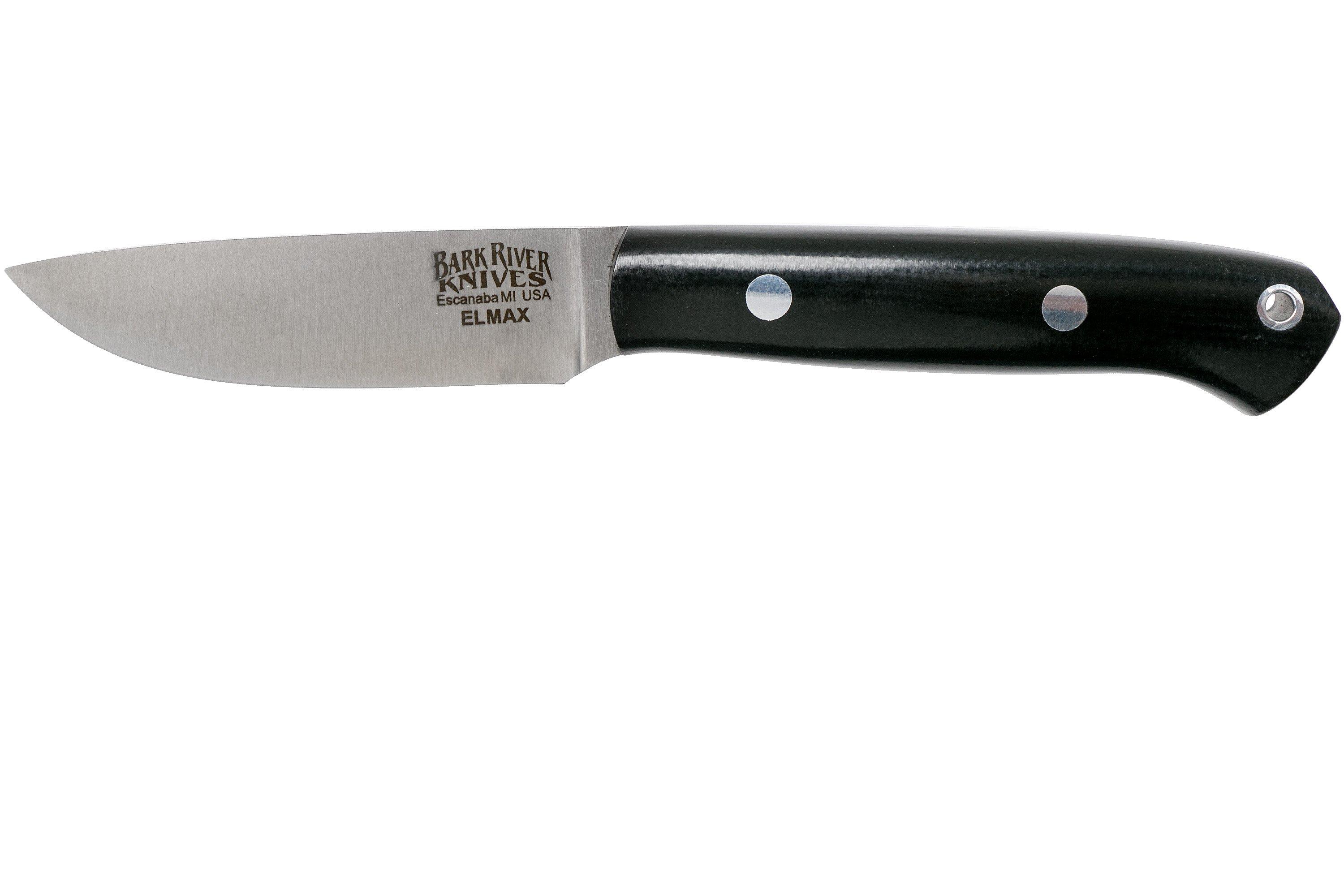 Bark River Little Creek Elmax, Black Canvas Micarta | Advantageously ...