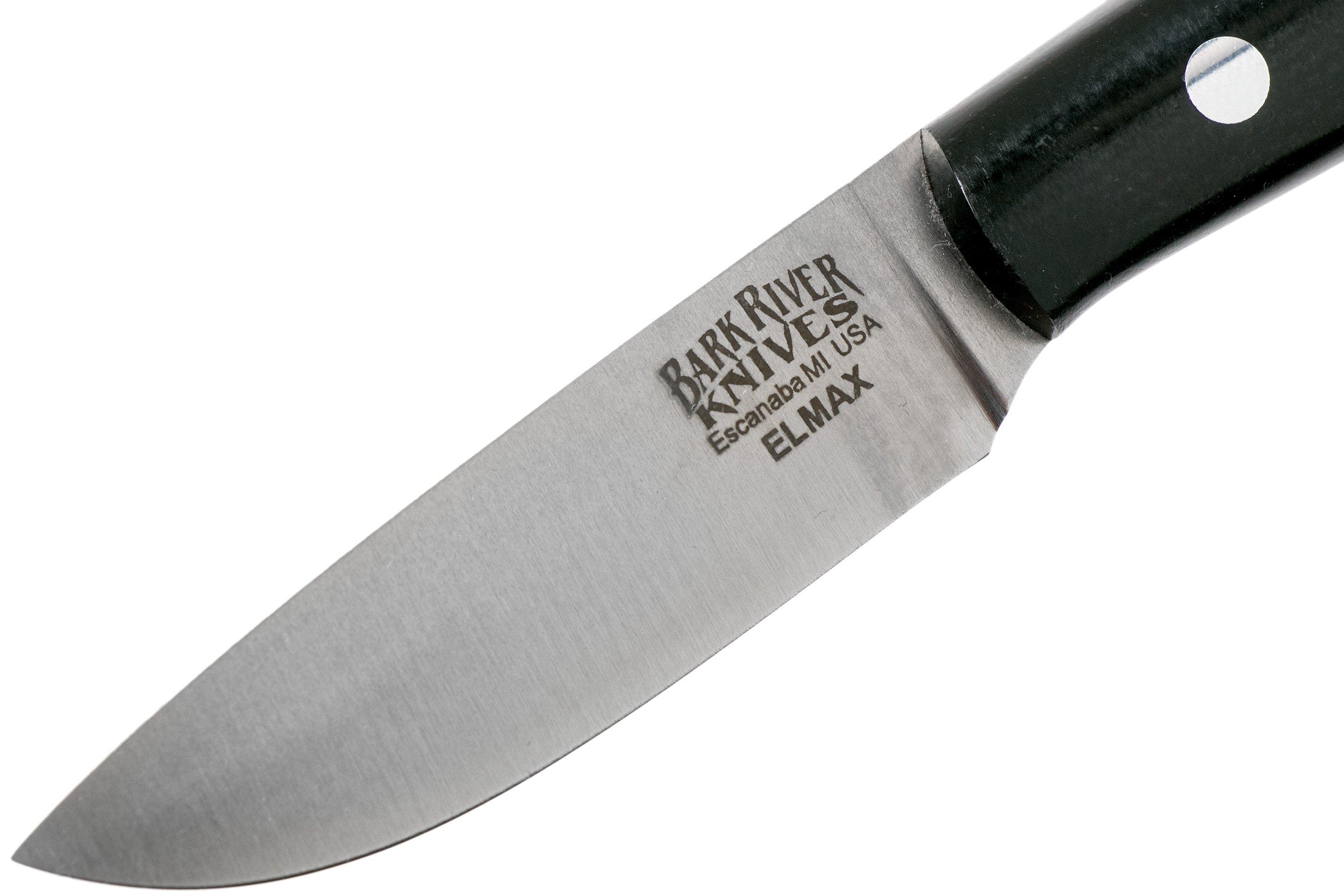 Bark River Little Creek Elmax, Black Canvas Micarta | Advantageously ...