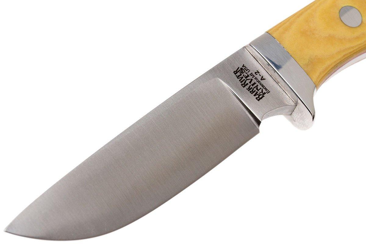 Bark River Huntsman A2, Antique Ivory Micarta, red liners ...