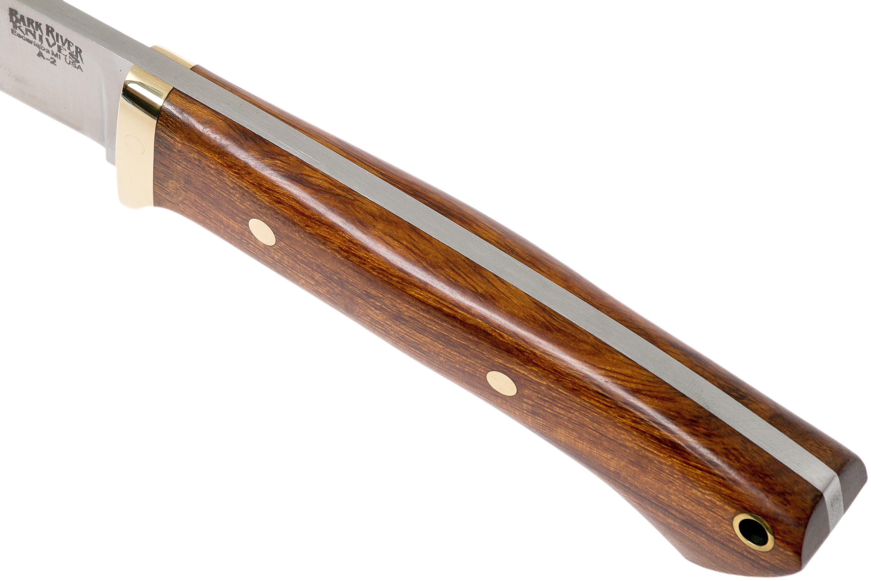 Bark River - Classic Drop Point Hunter A2 Brass Desert Ironwood hunting ...