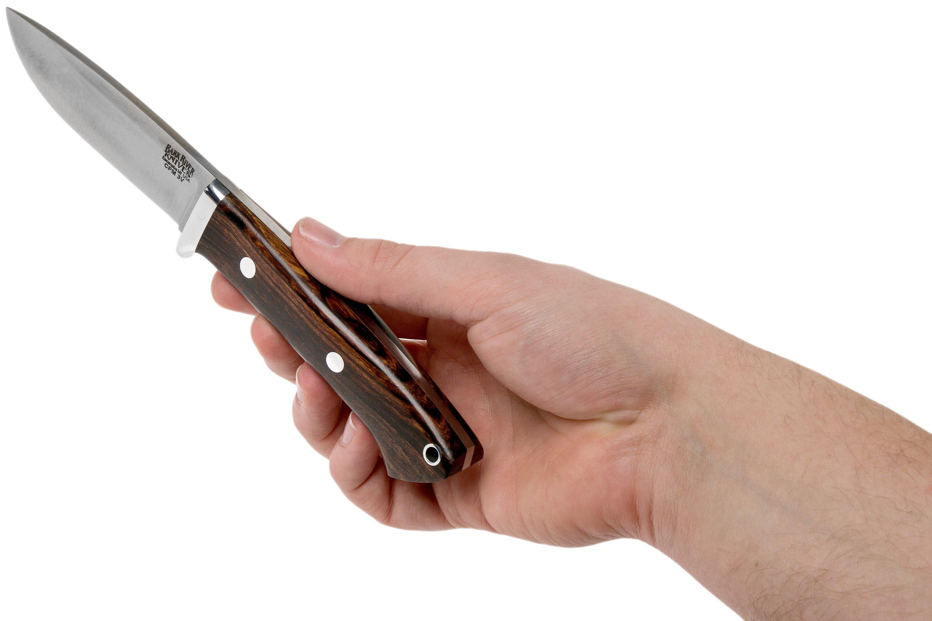 Bark River Classic Drop Point Hunter CPM 3V, Desert Ironwood jachtmes ...