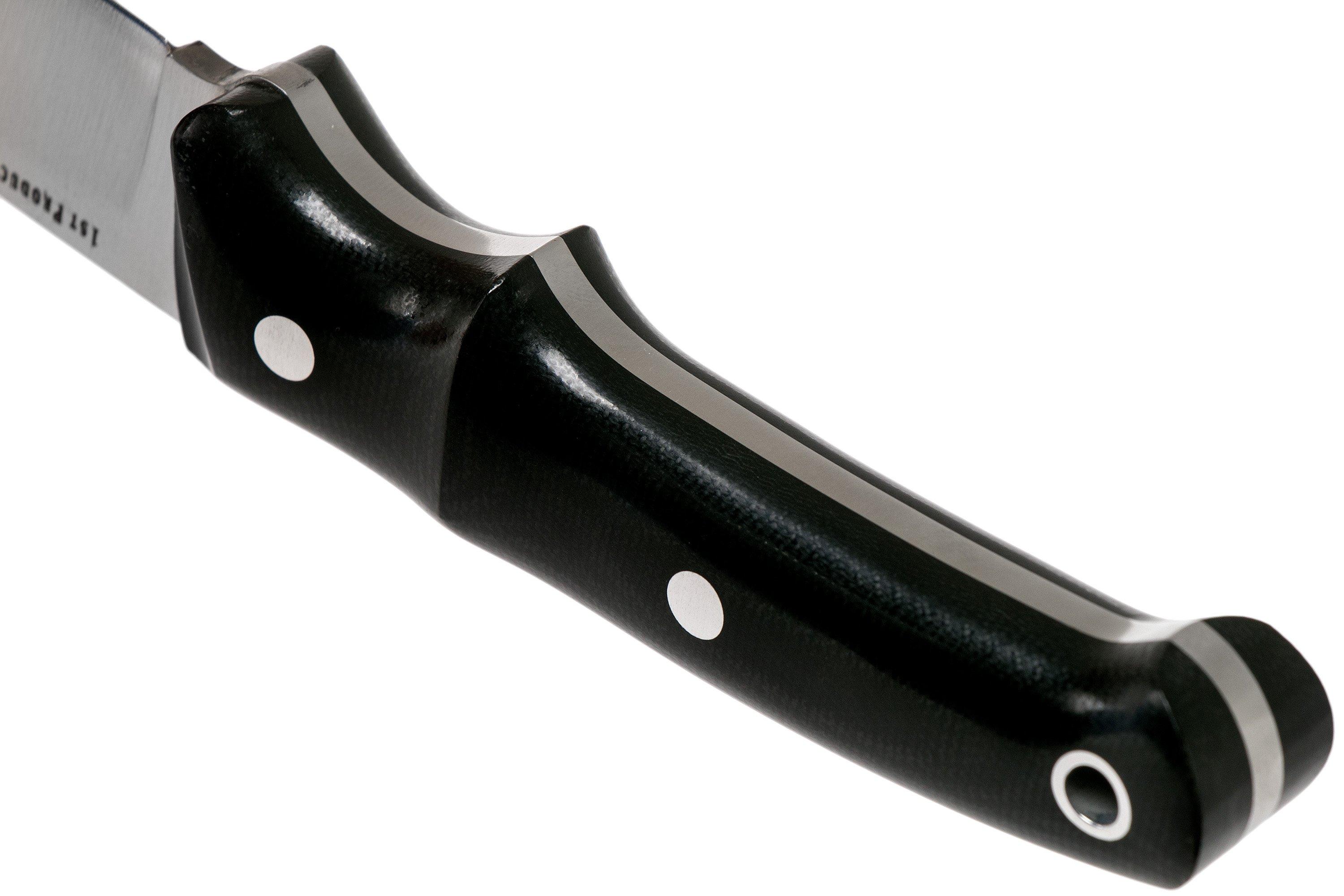 Bark River Guardless Drop Point Hunter CPM 154 Black Canvas Micarta ...