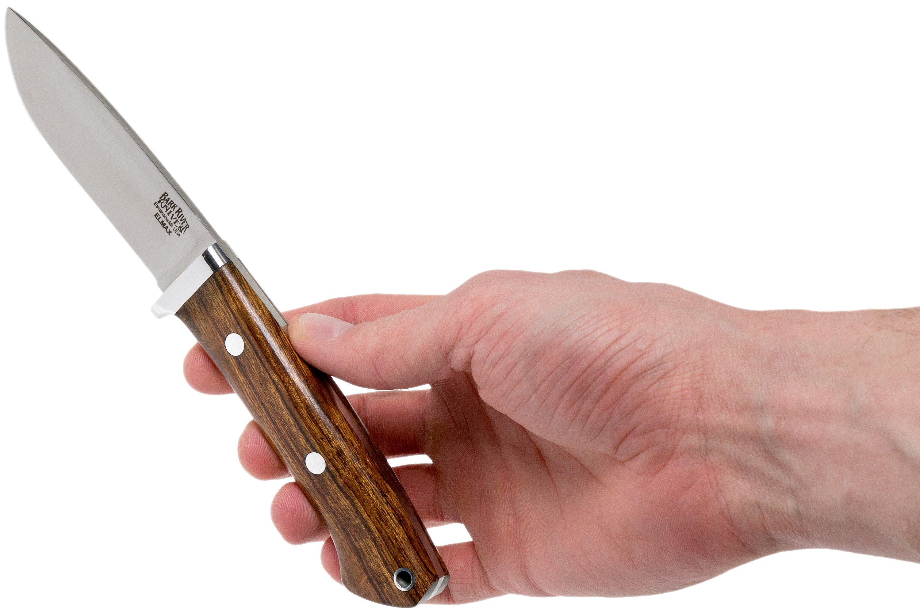 Bark River Classic Drop Point Hunter Elmax, Desert Ironwood jachtmes ...