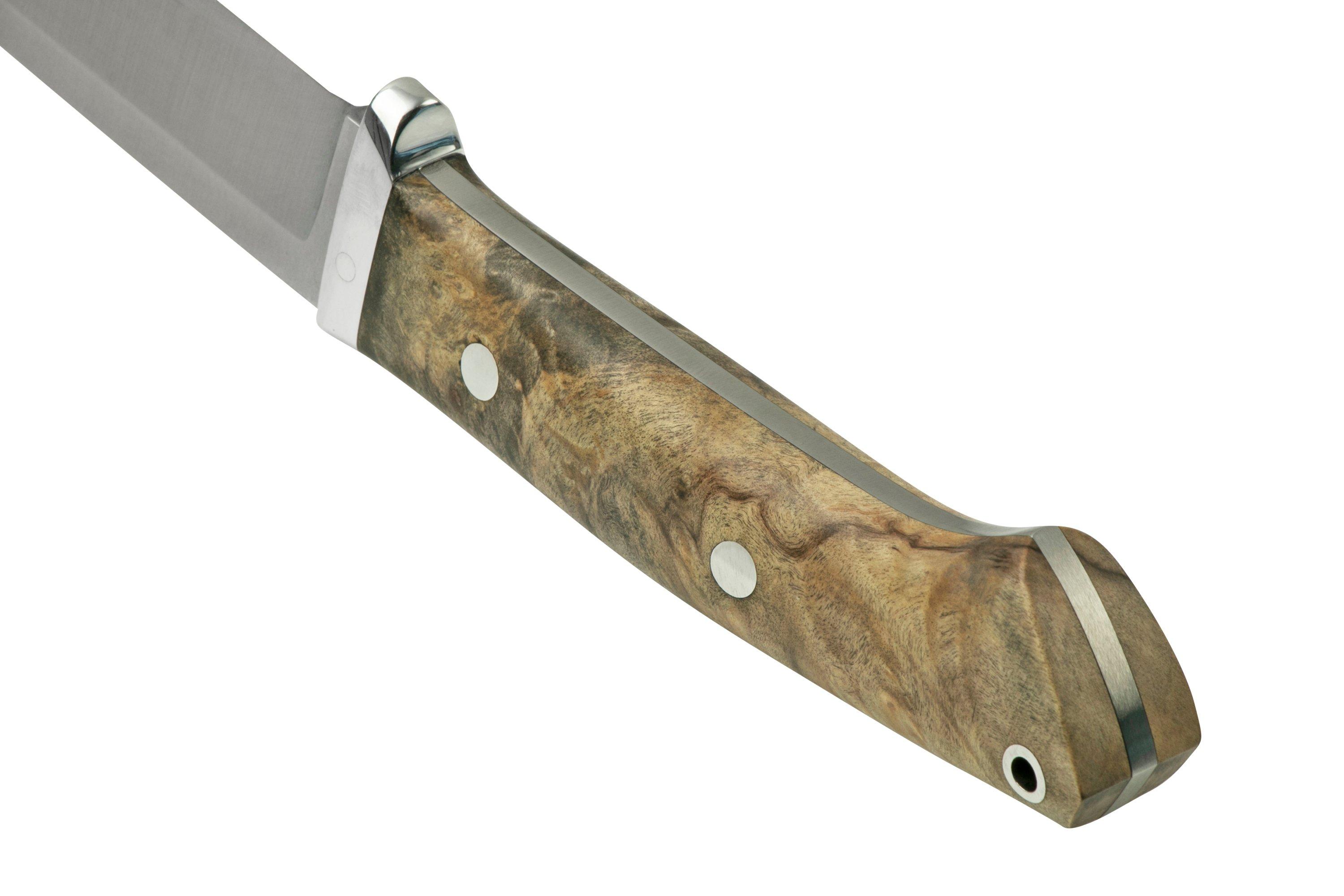 Bark River Classic Drop Point Hunter CPM S45VN Buckeye Burl, vaststaand ...
