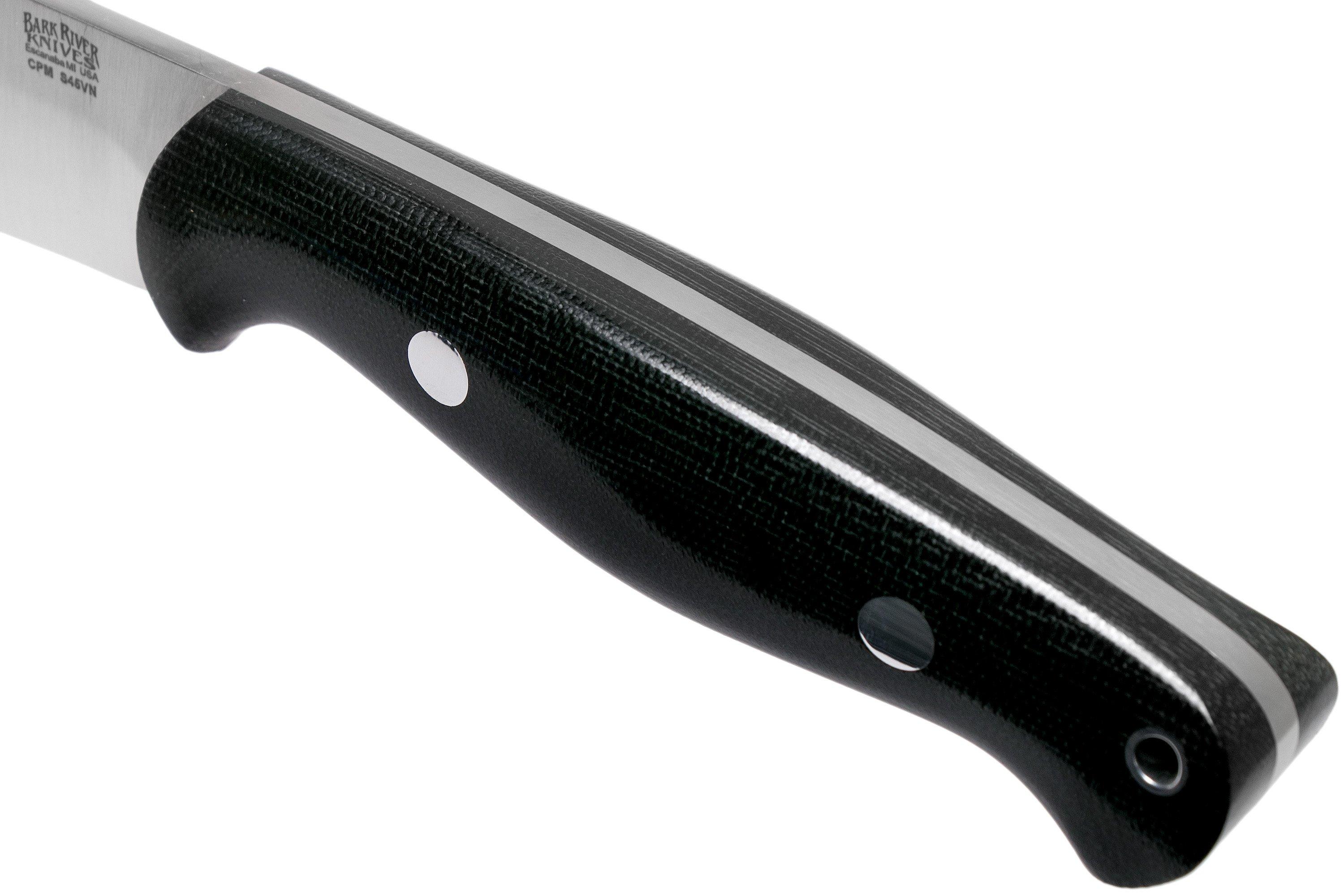 Bark River North Country EDC 2 CPM S45VN Black Canvas Micarta ...