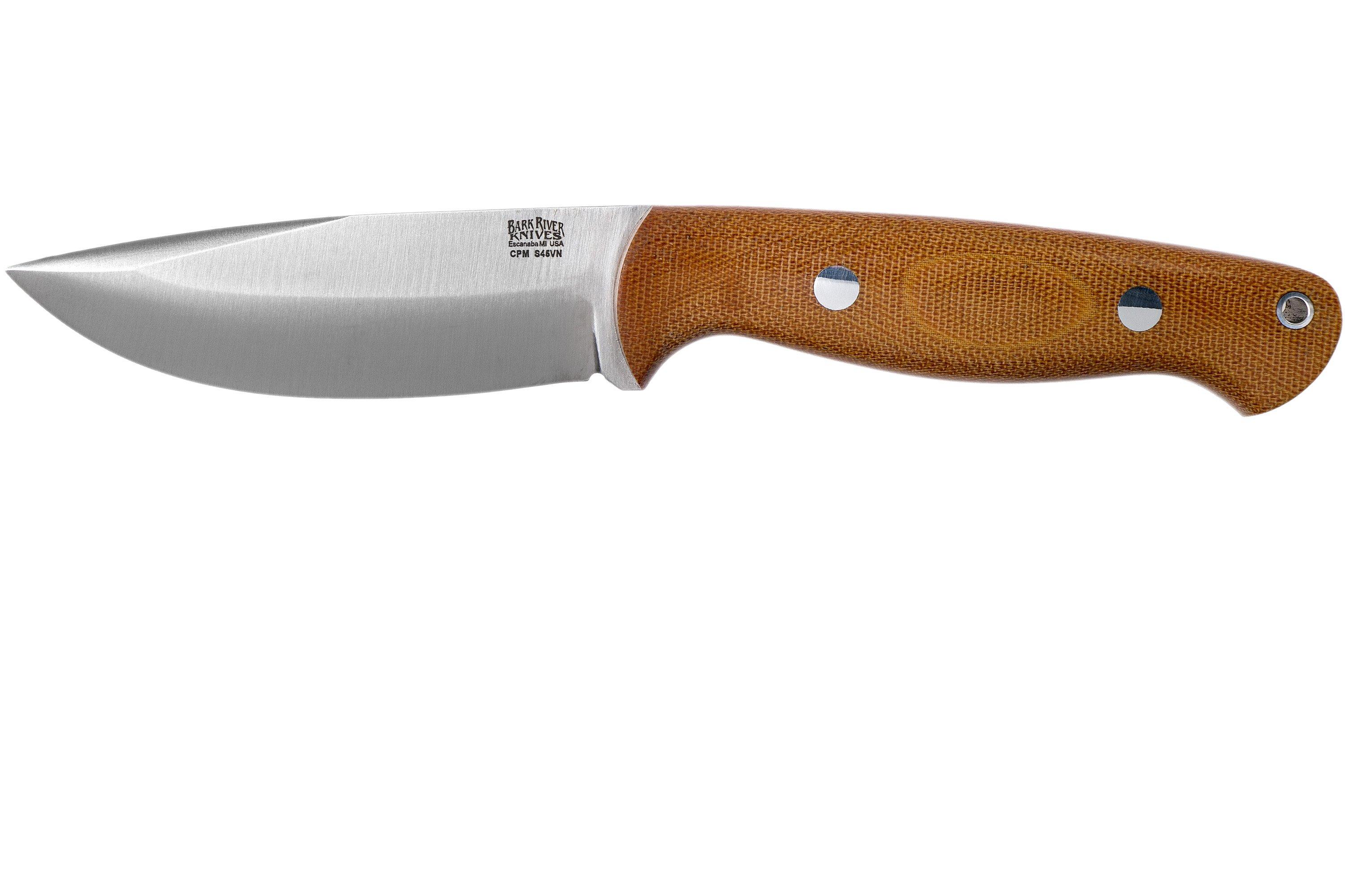 Bark River North Country EDC 2 CPM S45VN Natürliches Canvas Micarta ...