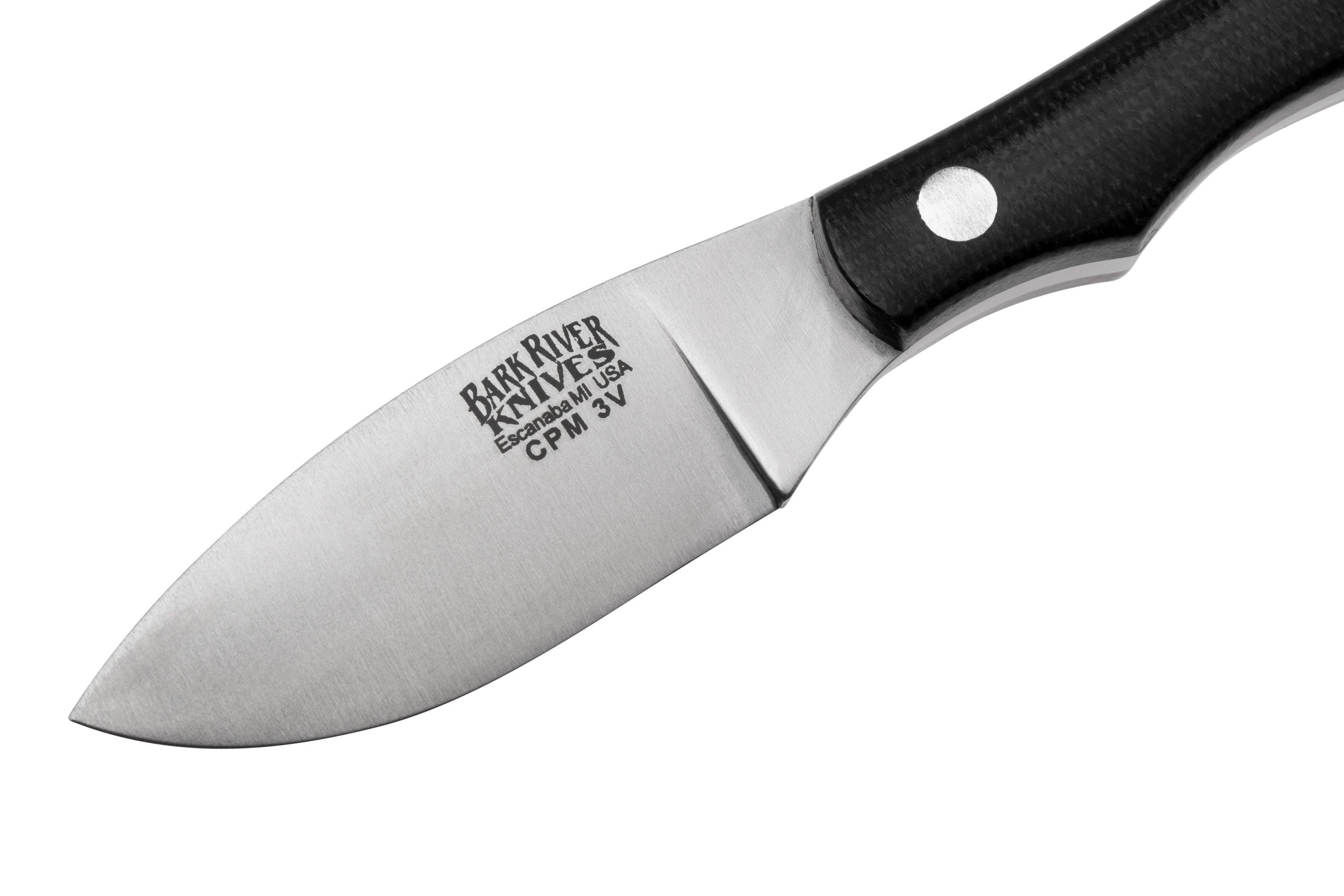Bark River Micro Canadian CPM 3V, Black Canvas Micarta, fixed knife ...