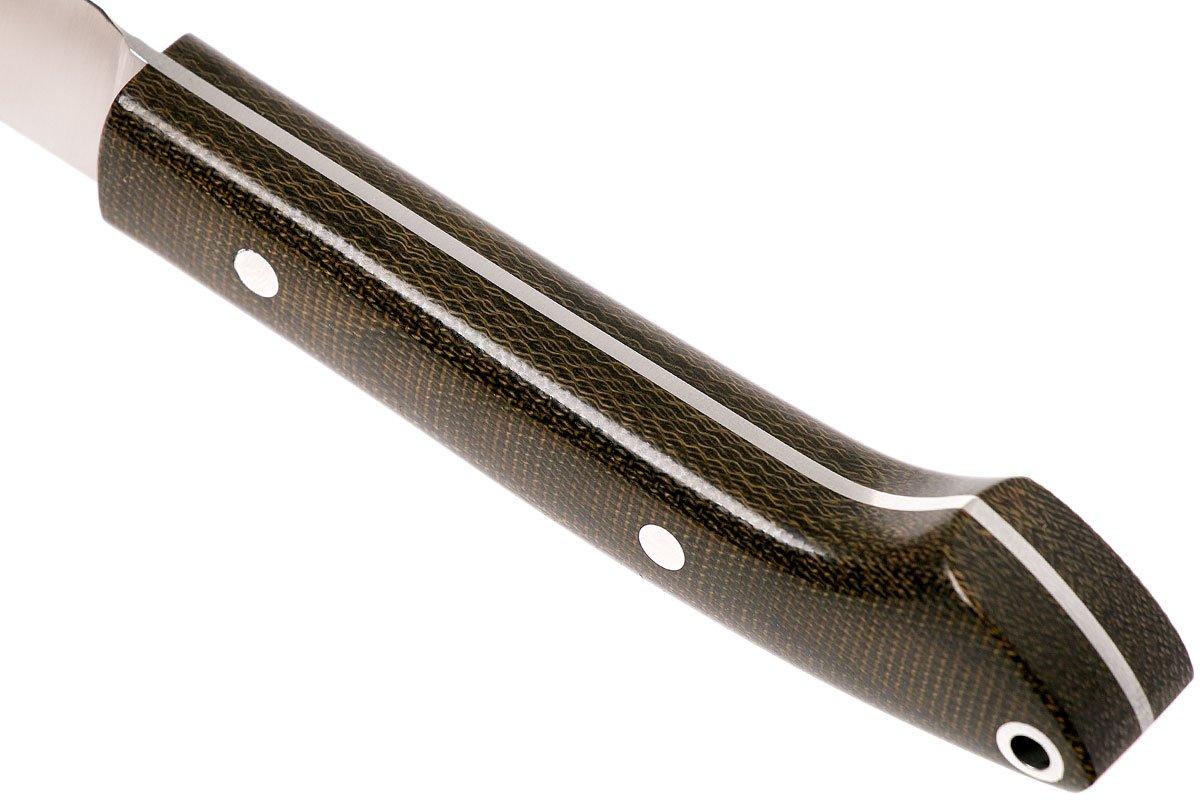 Bark River Bird & Trout CPM154, Green Canvas Micarta | Advantageously ...