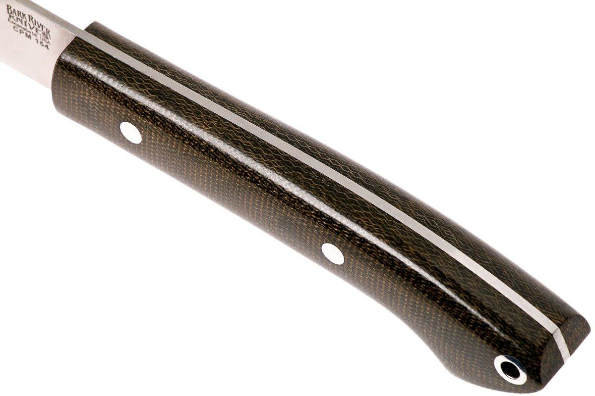 Bark River Bird & Trout CPM154, Green Canvas Micarta | Advantageously ...