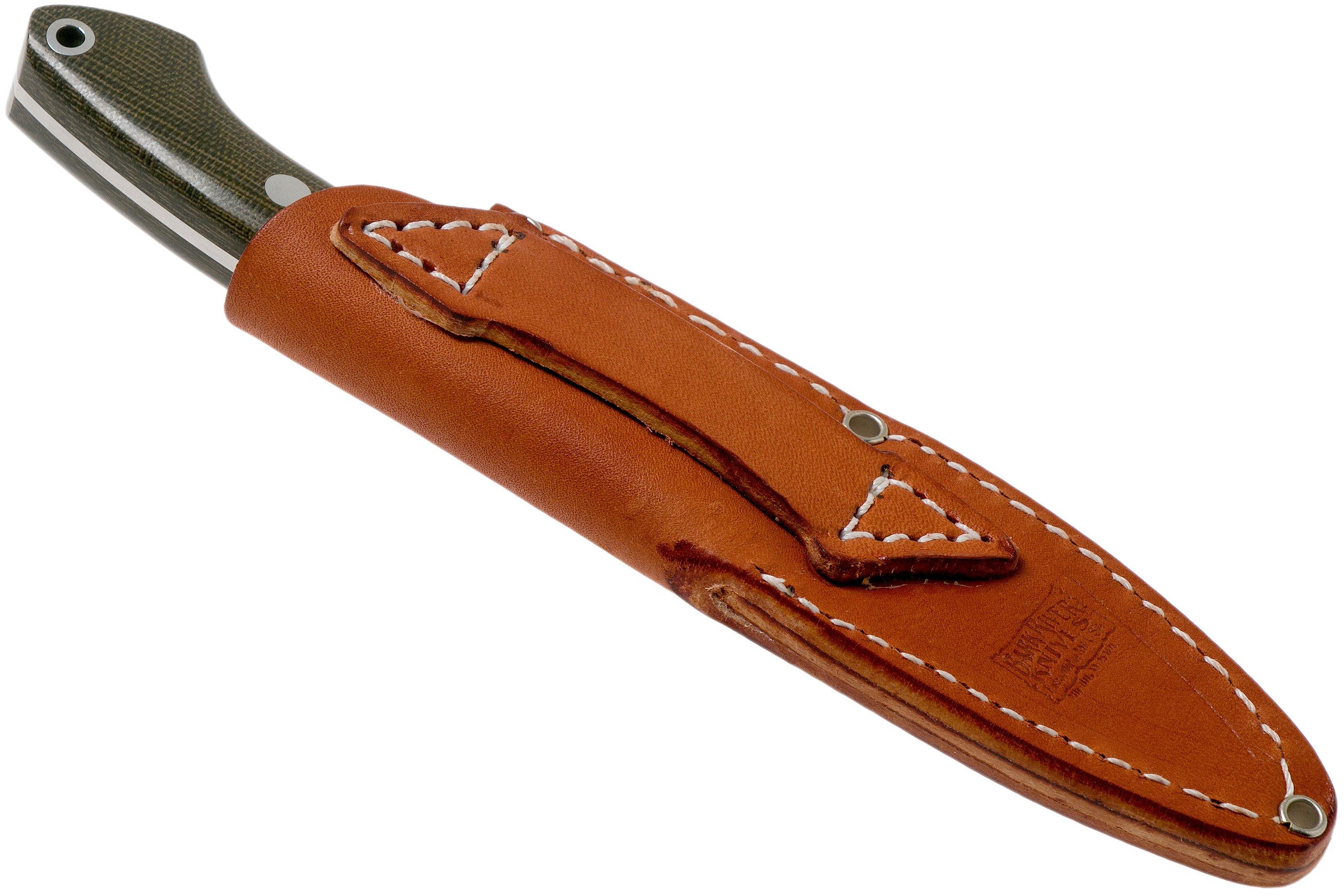Bark River Bird & Trout CPM S45VN, Green Canvas Micarta ...