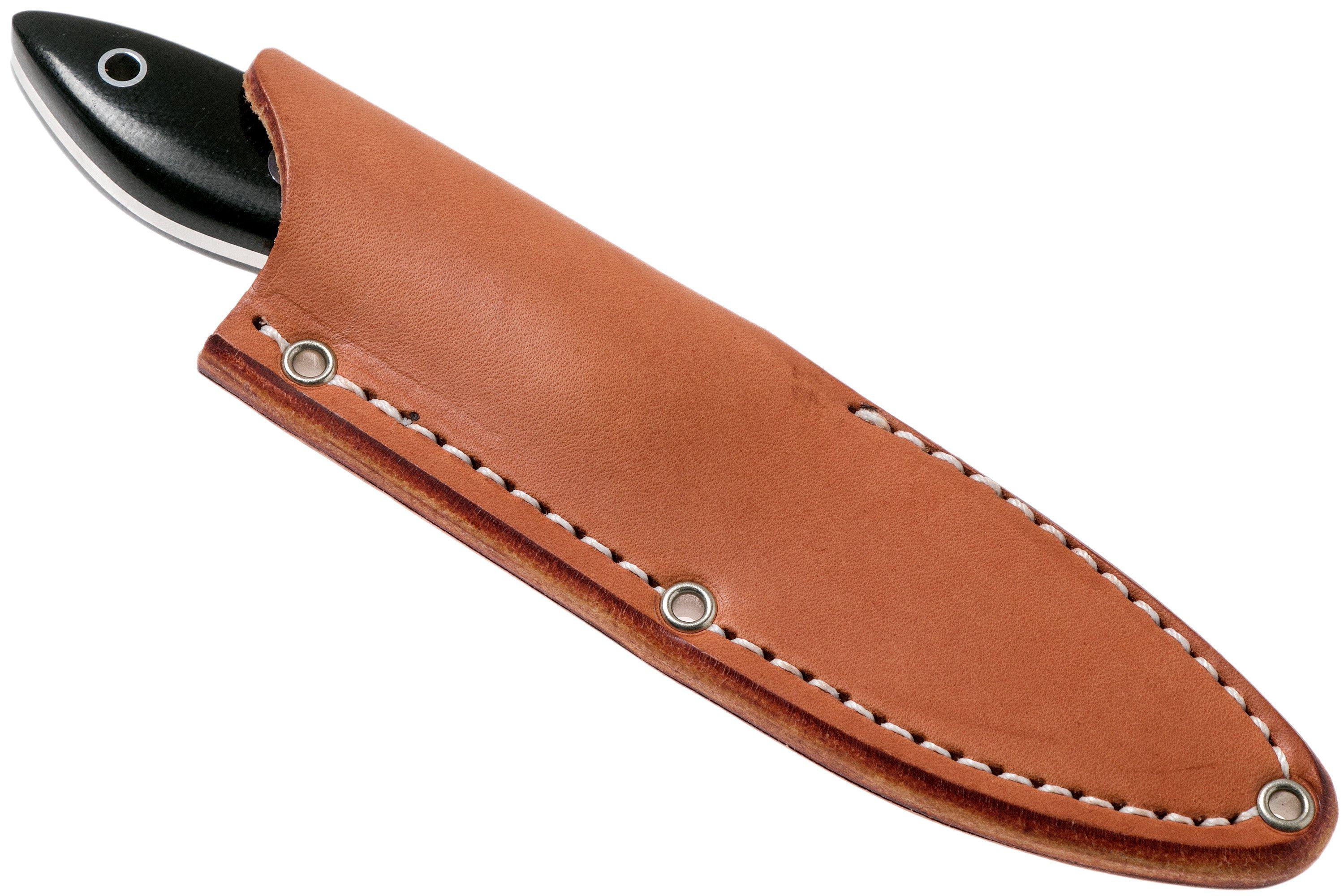Bark River Adventurer II Elmax, Black Canvas Micarta fixed knife ...