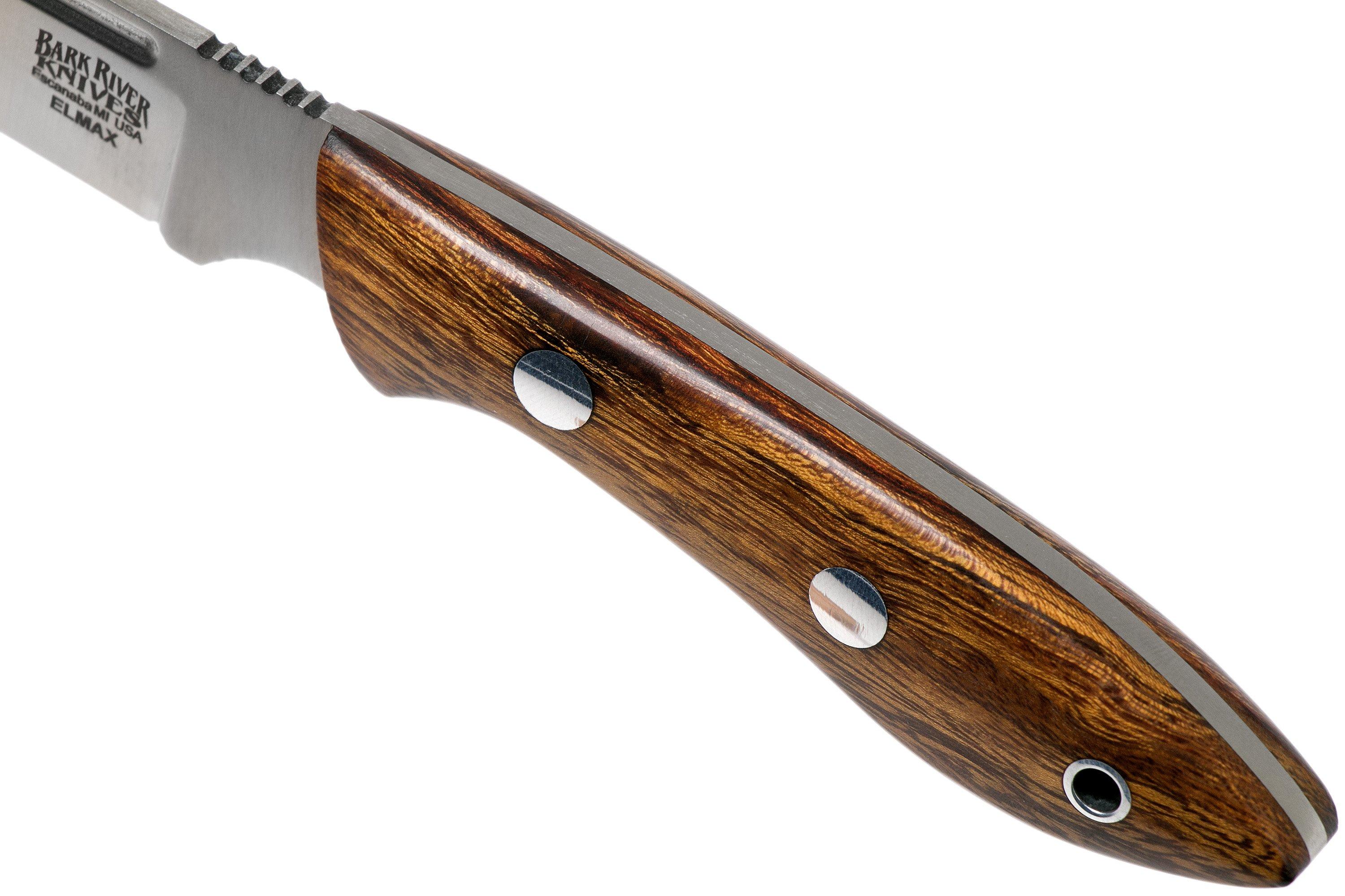 Bark River Adventurer II Elmax, Desert Ironwood fixed knife ...