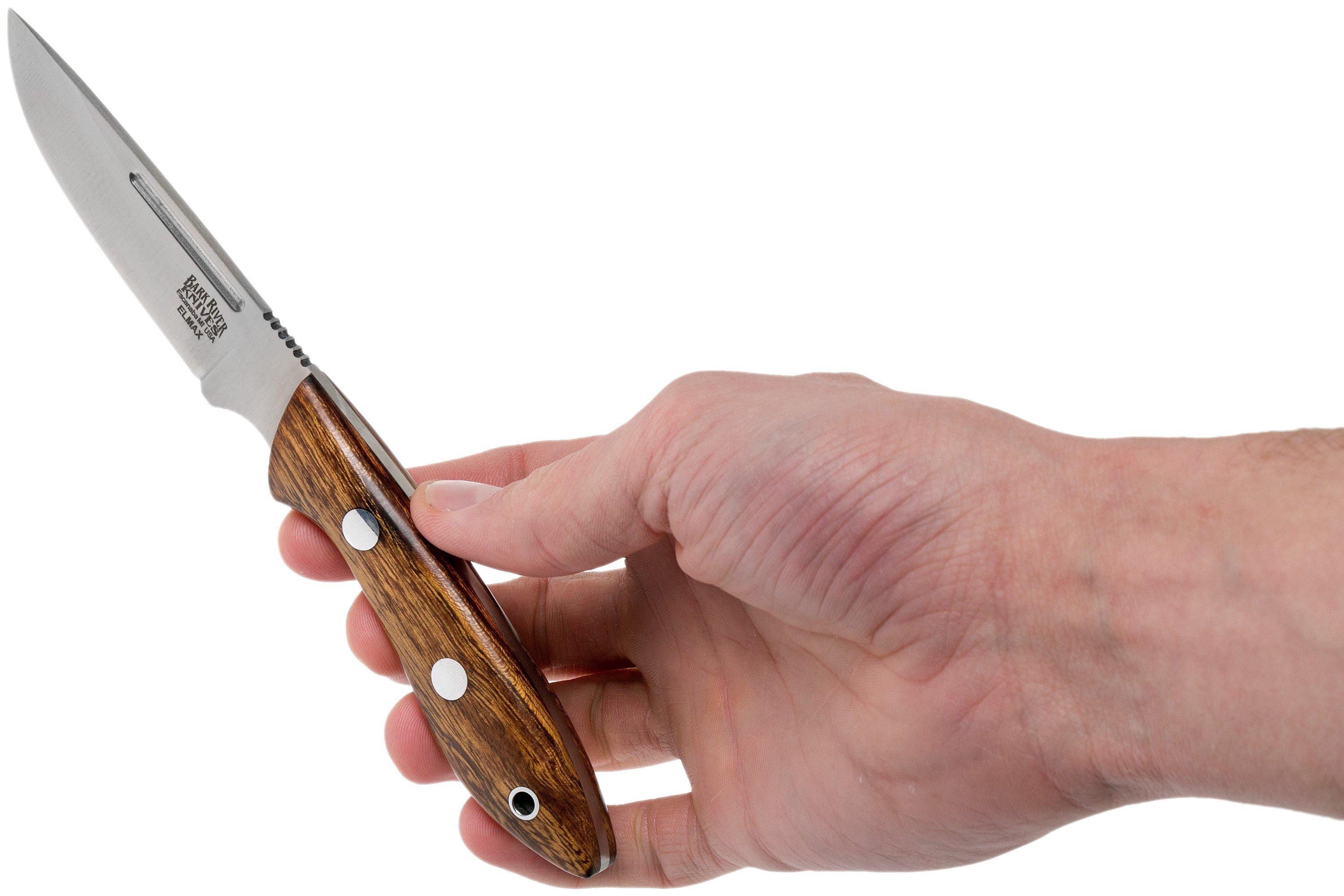 Bark River Adventurer II Elmax, Desert Ironwood fixed knife ...